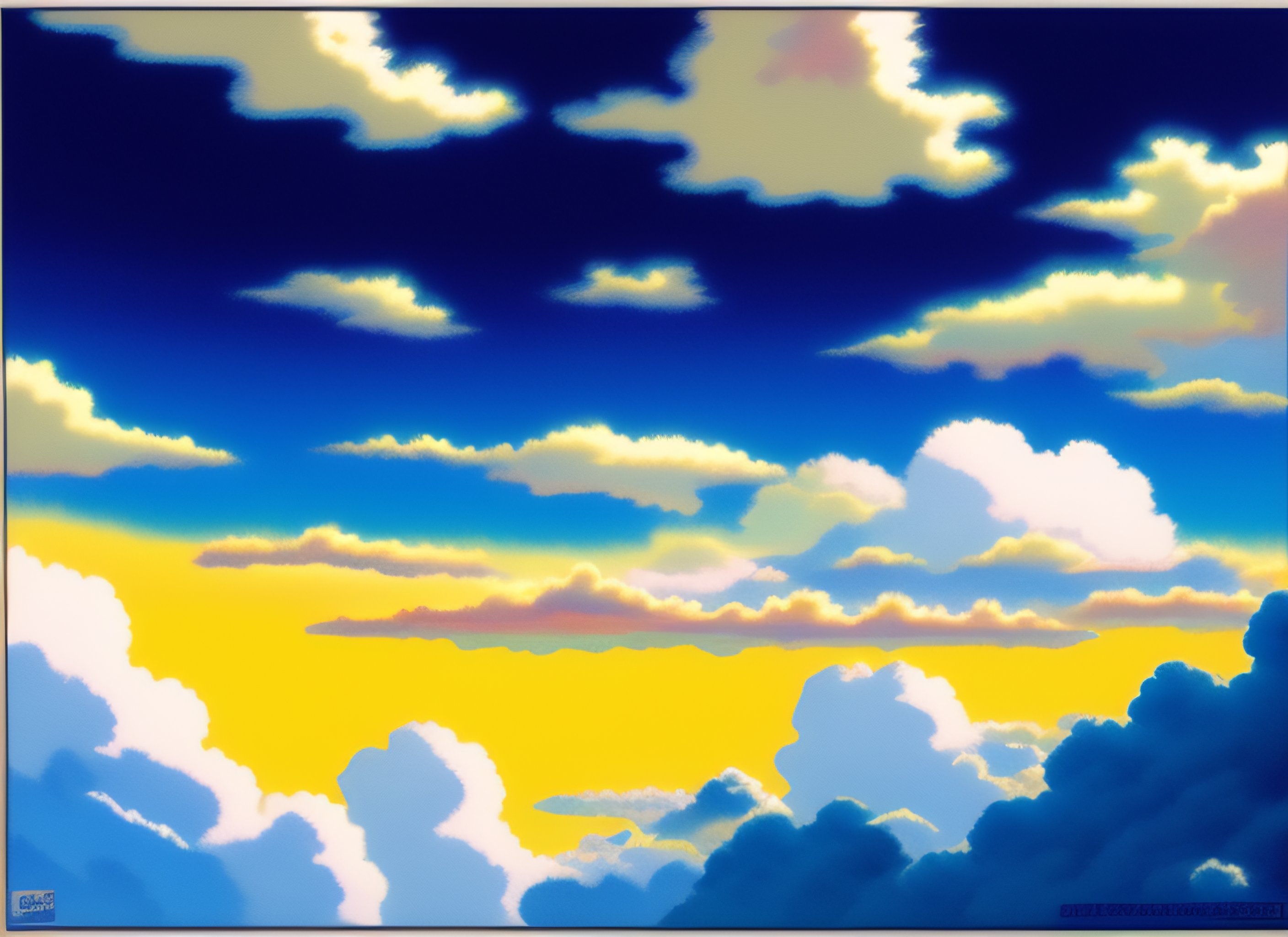 Lexica - Up close picture of the sky with clouds, illustration by ken ...