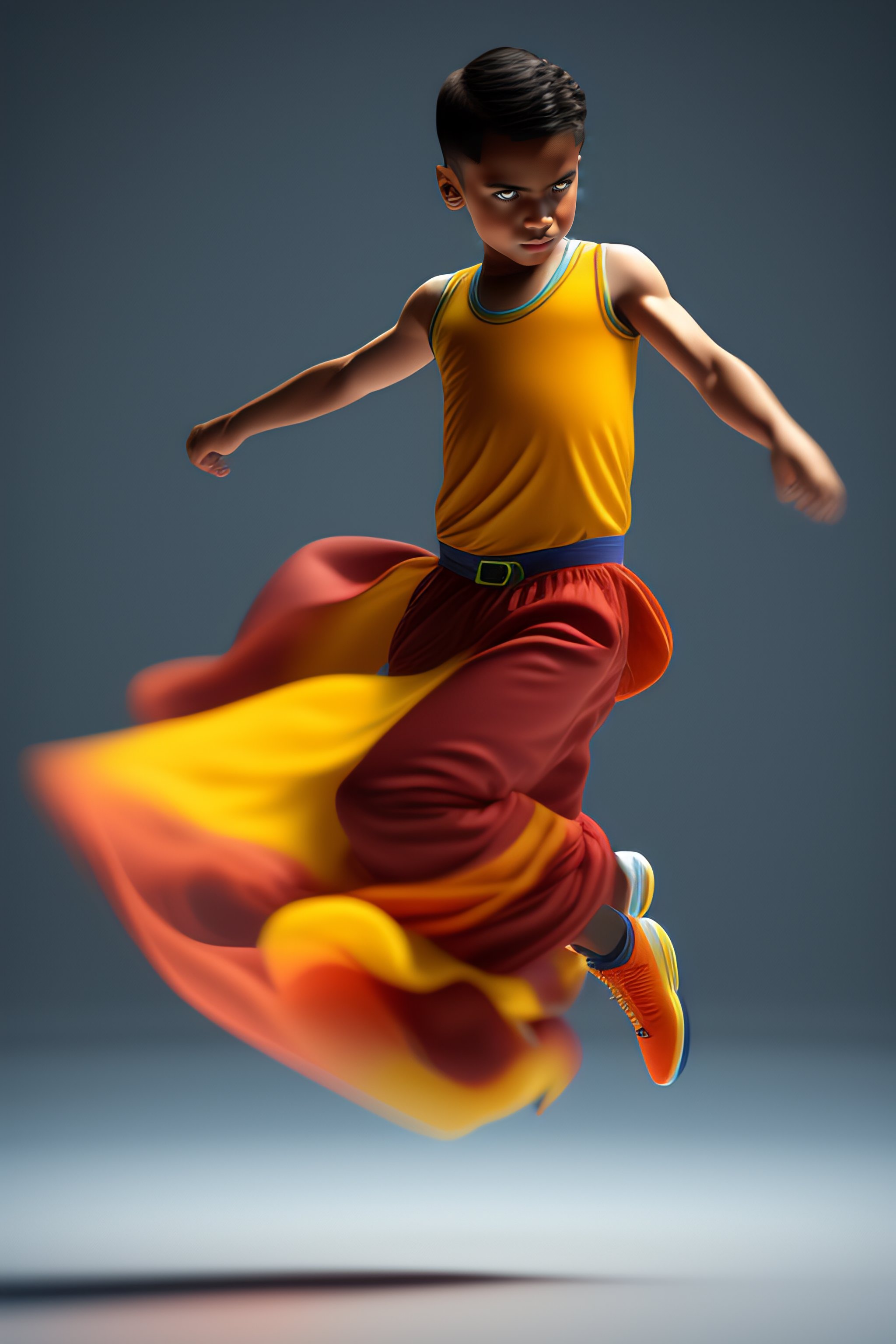 Lexica - A 3d dancer boy character model image with realistic environment