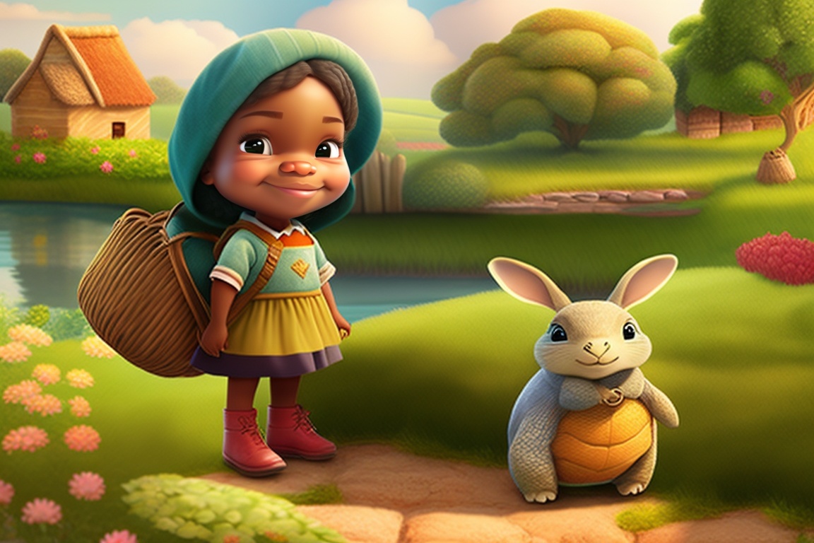 Lexica - In a village, wise turtle Timothy advises young rabbit Rosie ...