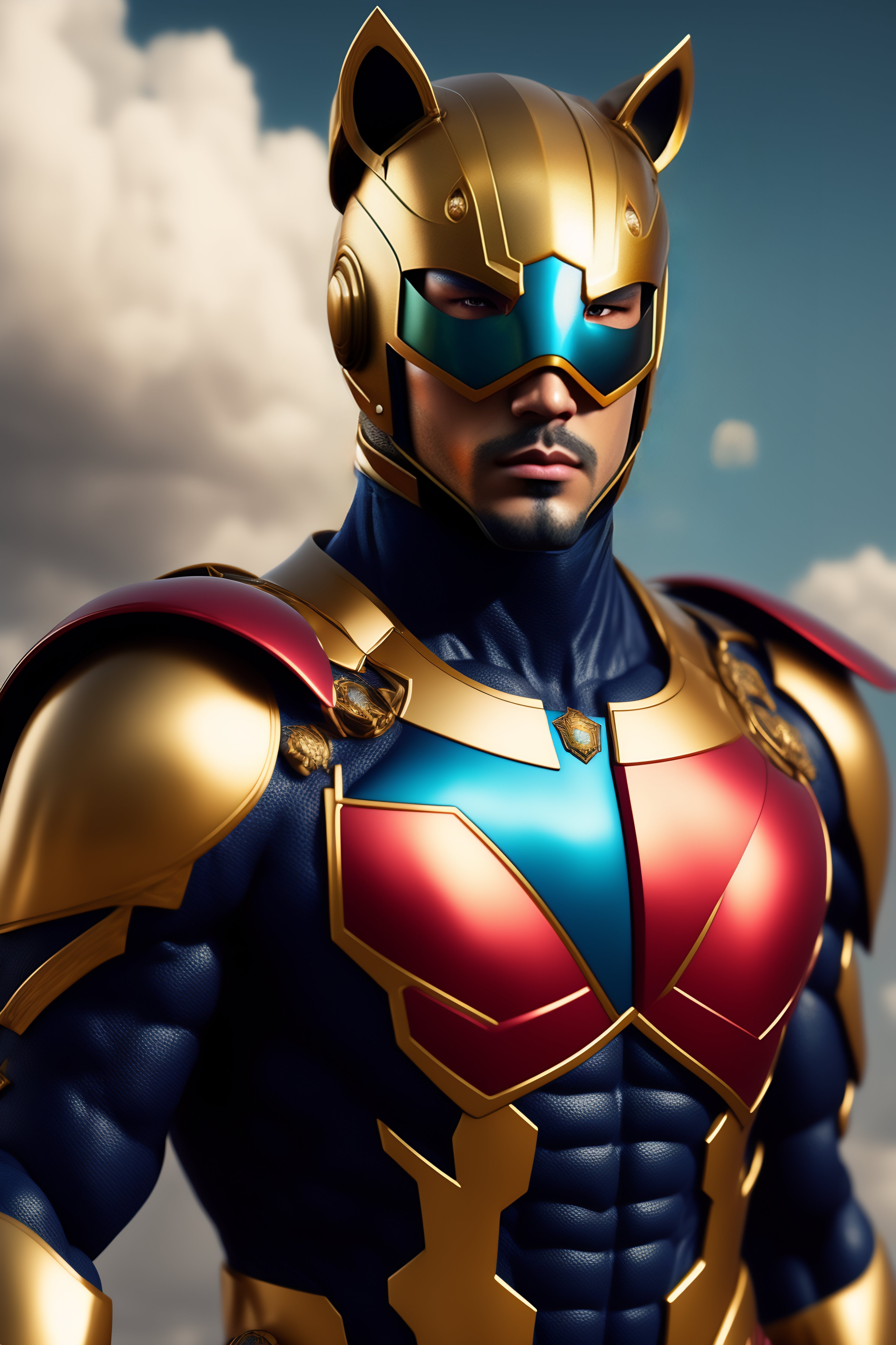 Lexica - A realistic painting depicting the Kamen Rider man bear ...