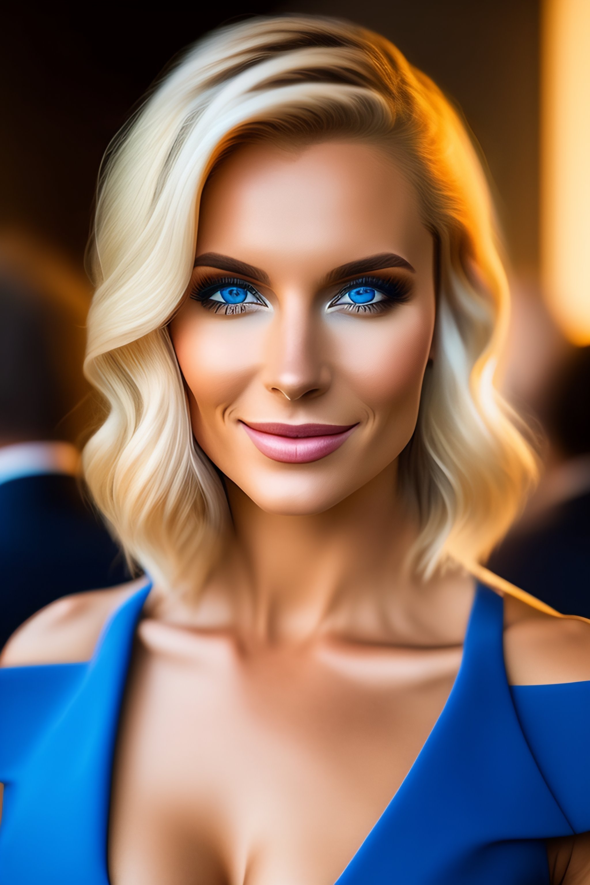 Lexica Slavic Blonde 30 Years Old Women Short Hair And Blue Eyes