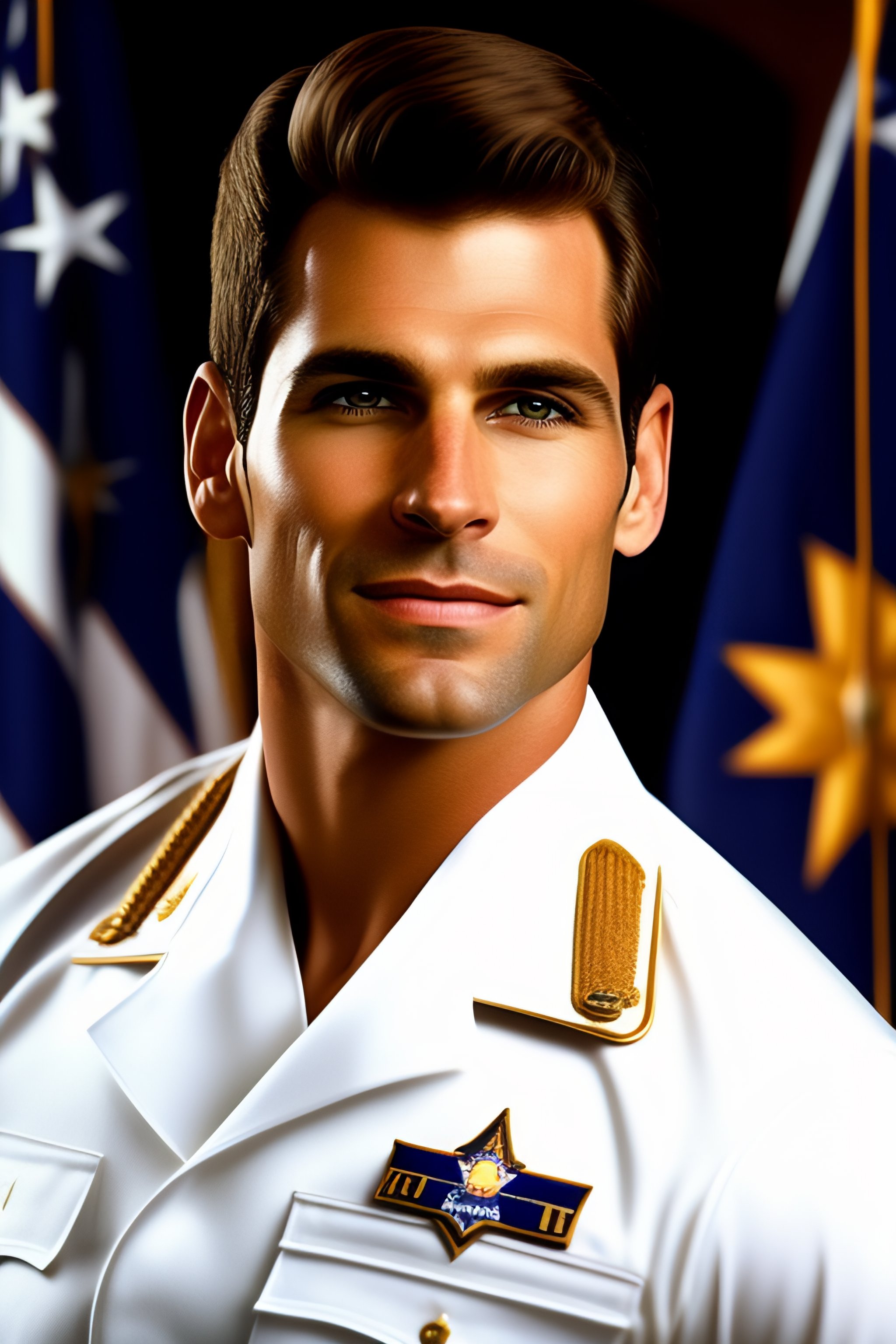 Lexica - Us navy lieutenant male, large brown eyes, medium build, sandy ...