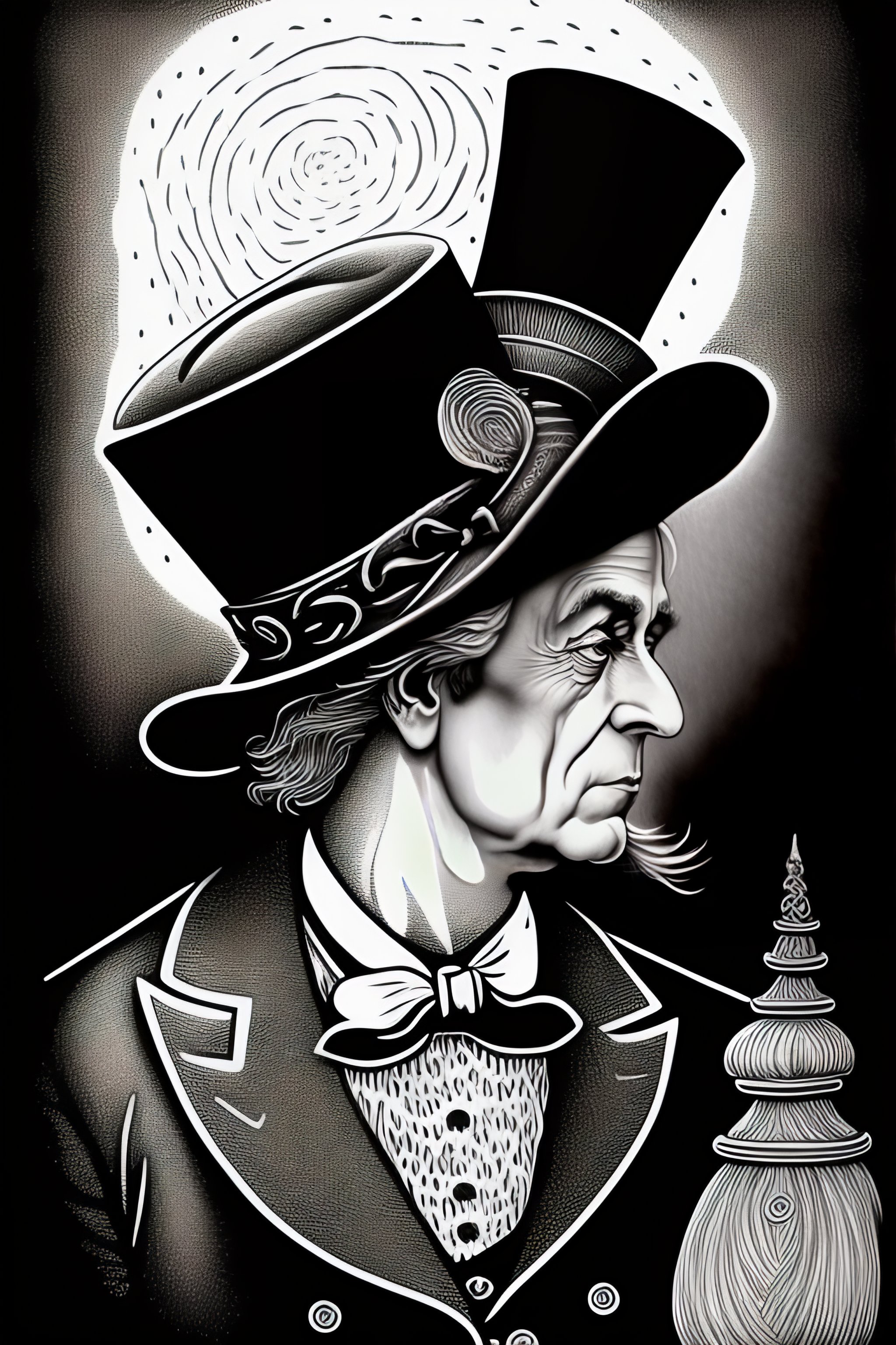 Lexica - Precisely drawn, fine detailed, intense line work, drawing of ...