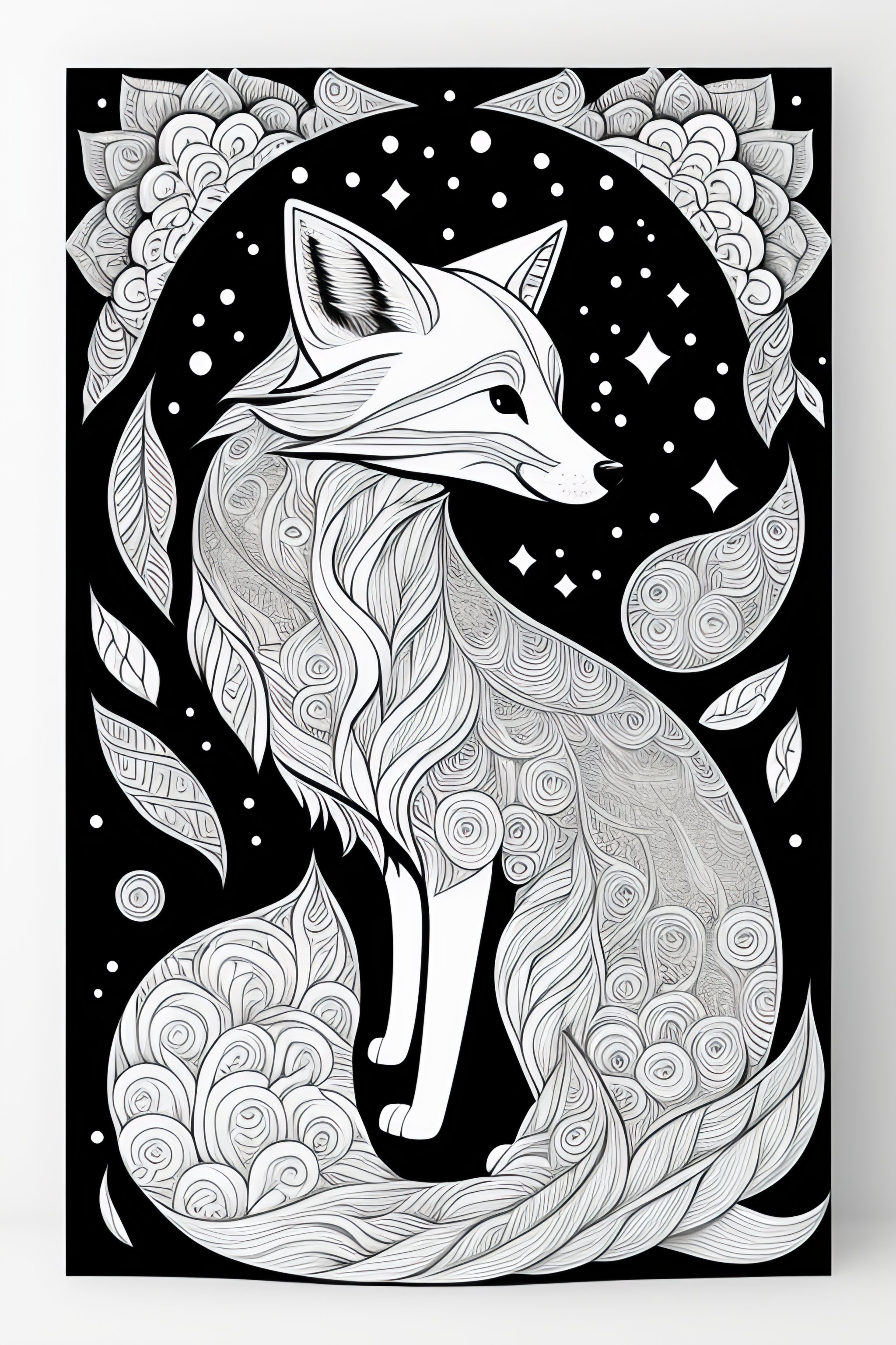 Lexica - Kawaii style fox, fantasy, magical, mystical, unusual, black ...