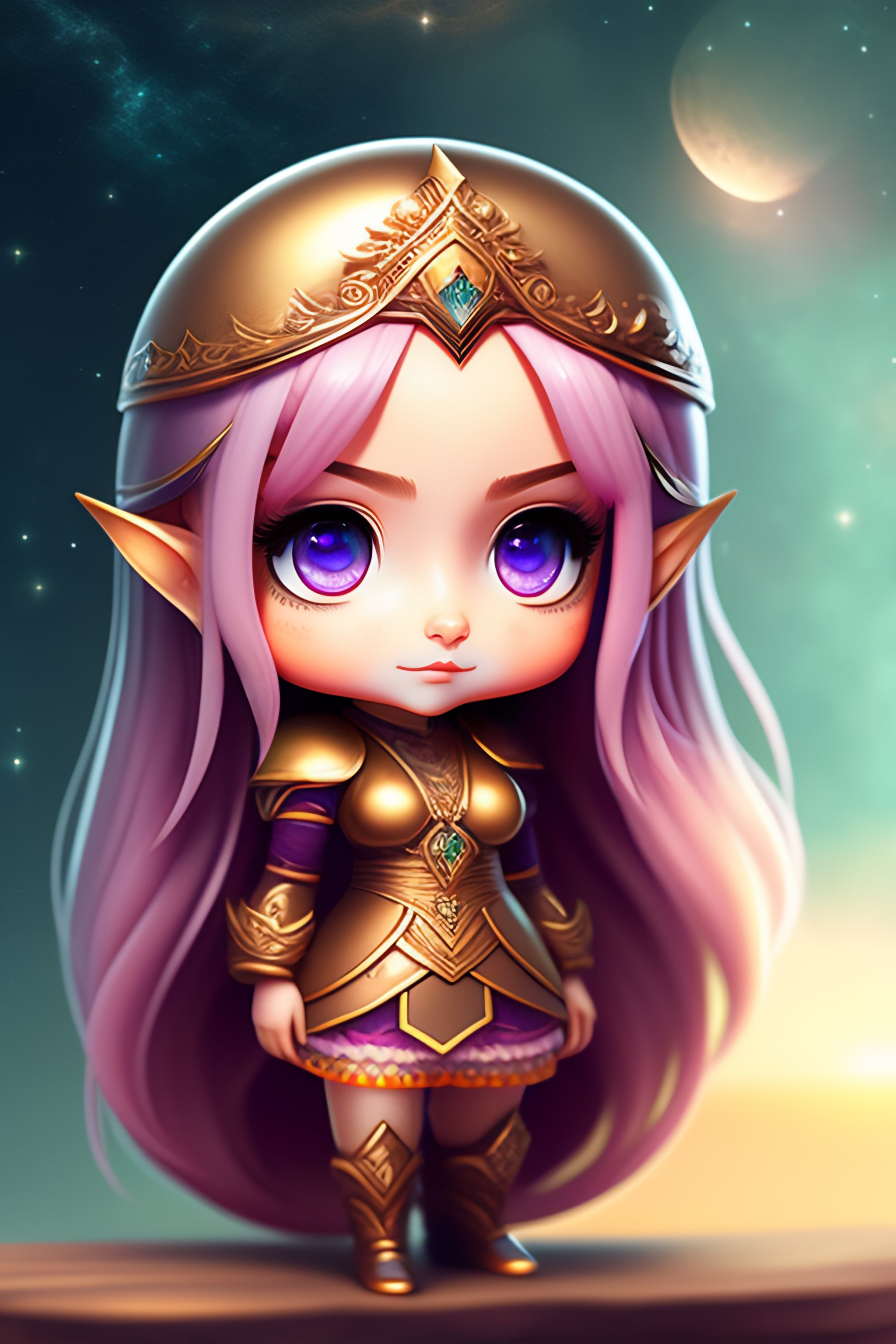 Lexica - Comfy elvish chibi goddess