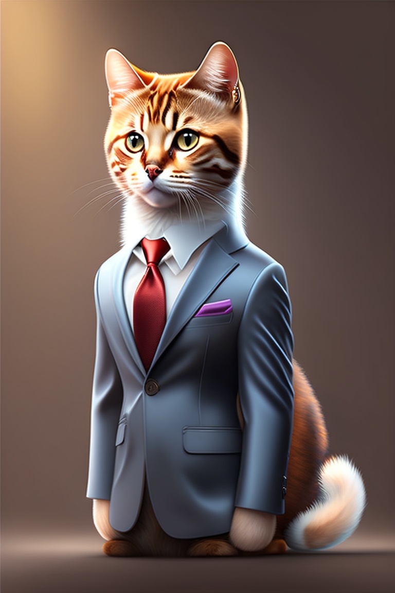 Lexica - Cat cute bussiness dress, photo realistic