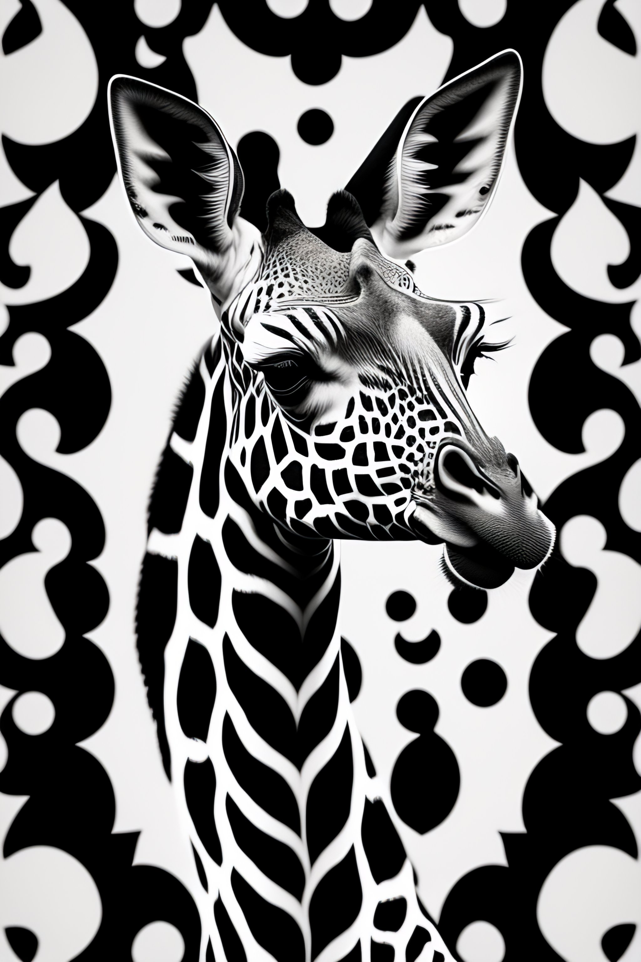 Giraffe Head Stencil