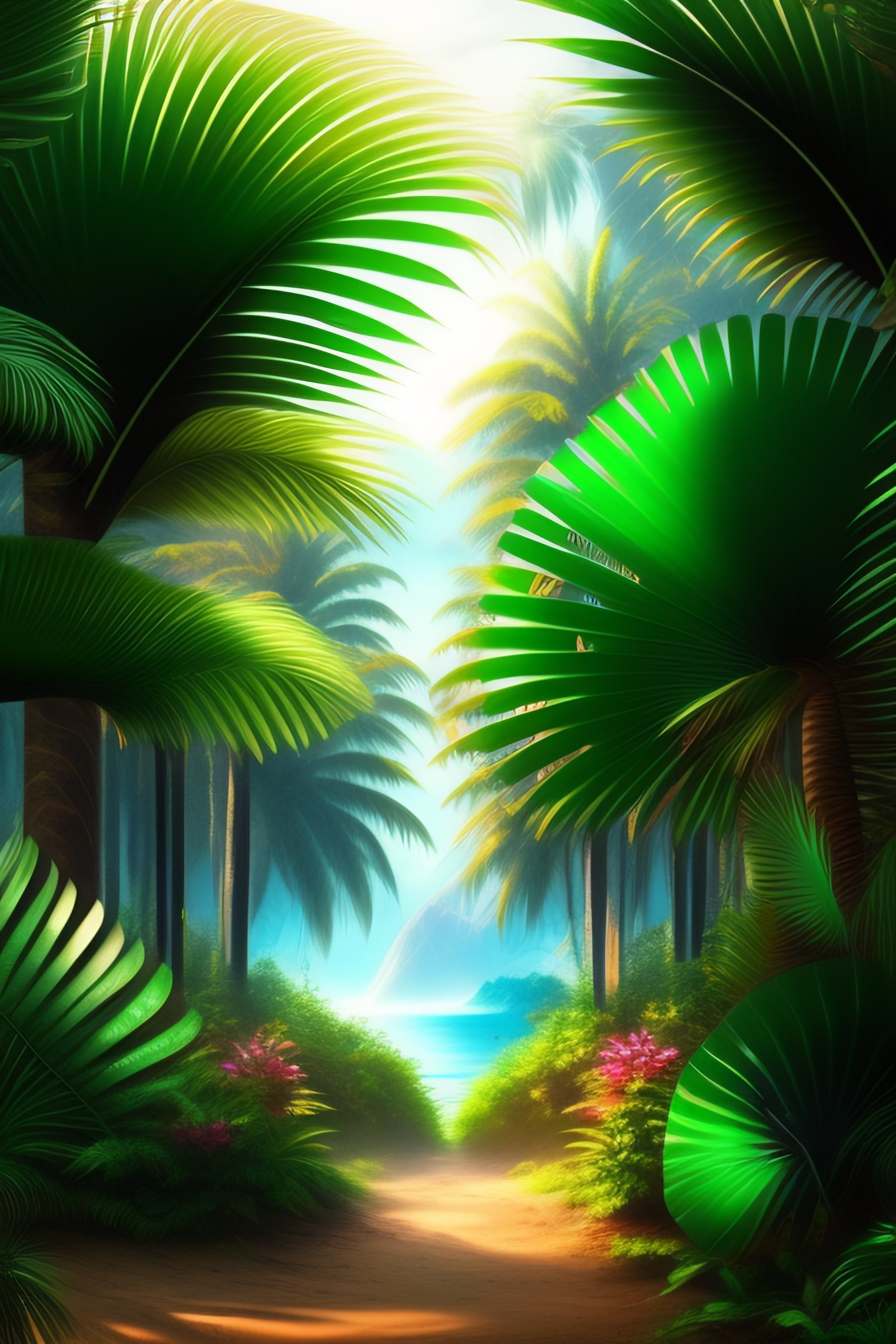 Lexica - Tropical forest with bananas palms
