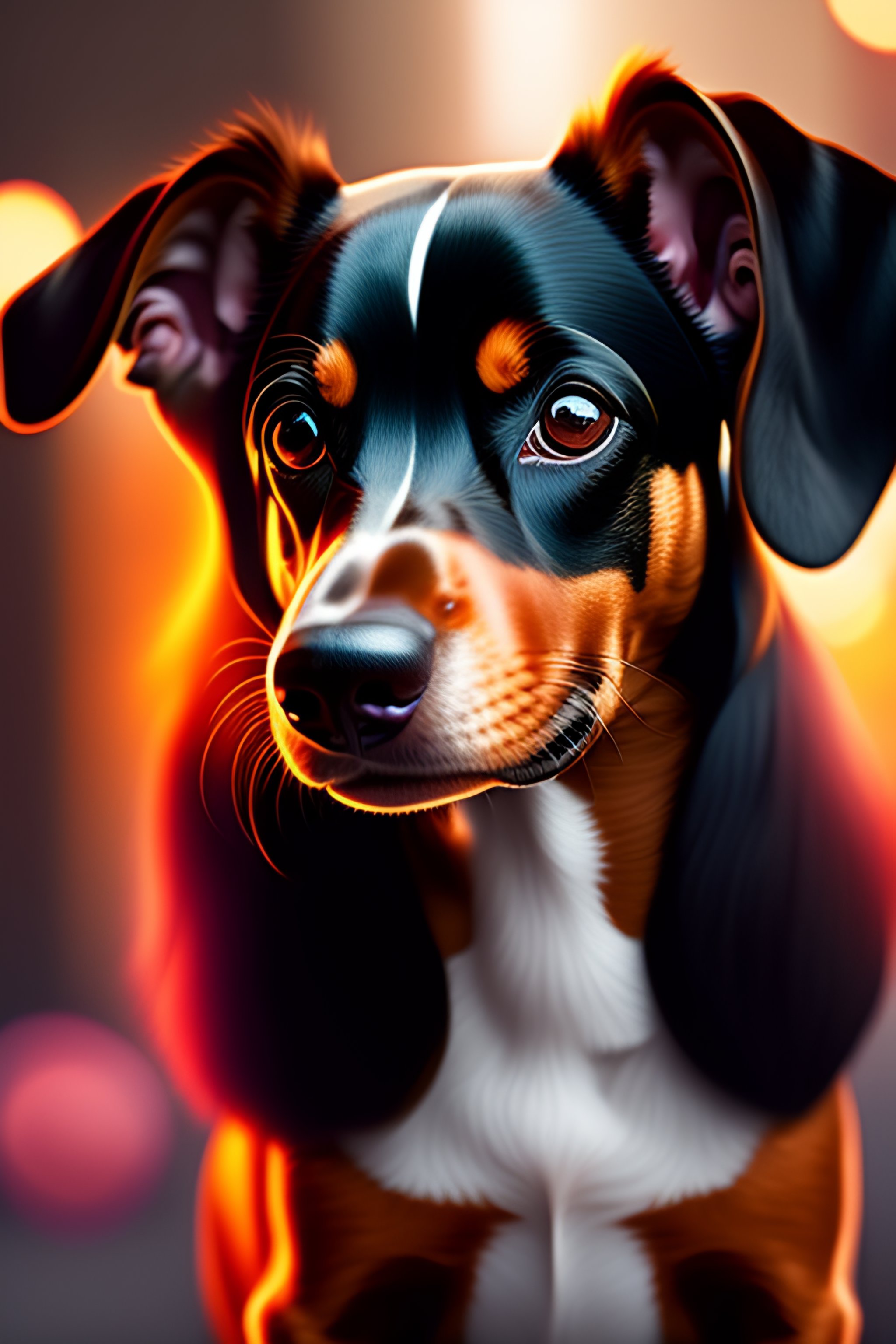 Lexica - Portrait of a incredibly cute black and brown long hair ...