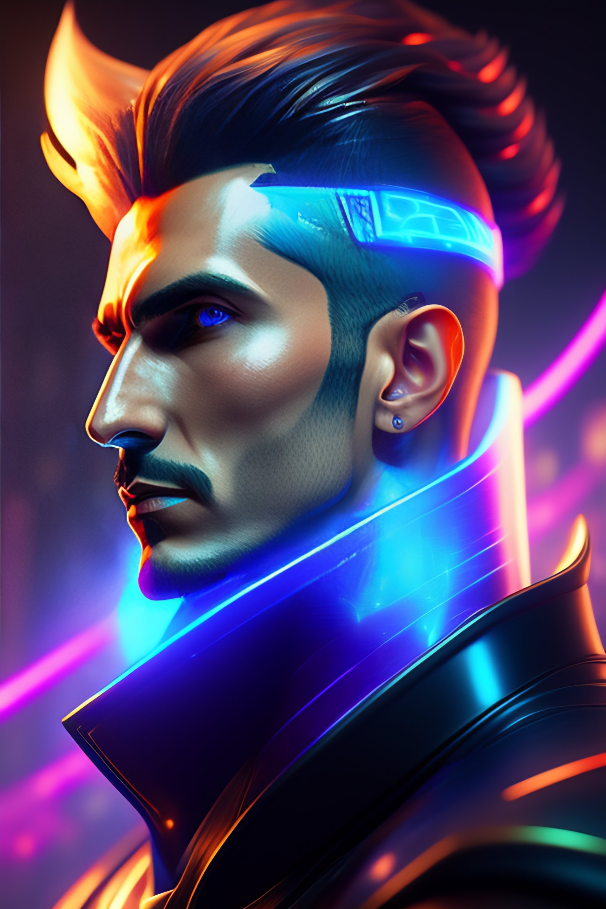 Lexica - Nikola Tesla, league of legends character, futuristic, neon ...