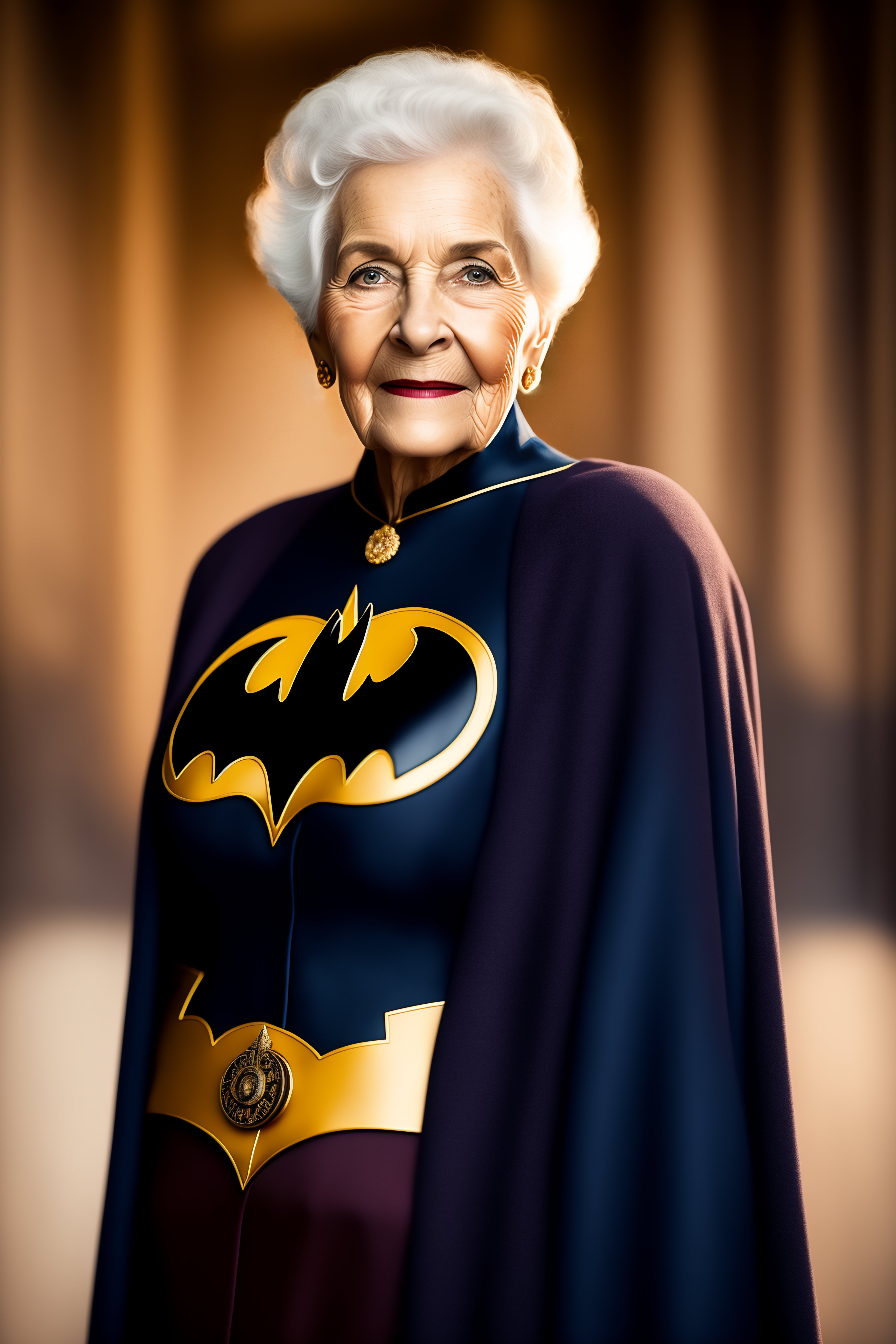 Lexica - Portrait from the waist up of an elderly grandmother dressed ...
