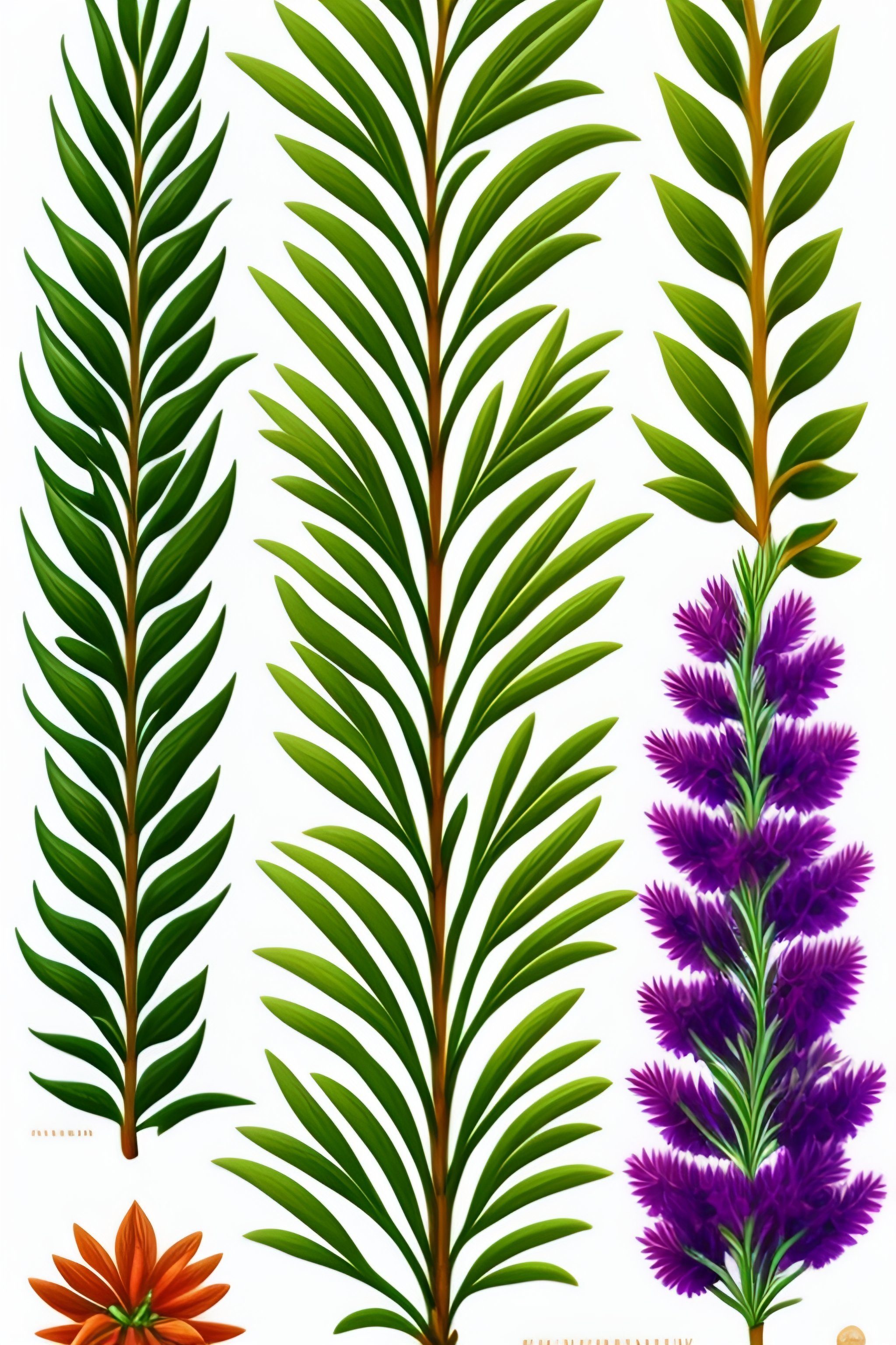 Lexica - Botanical colorful illustration of rosemary