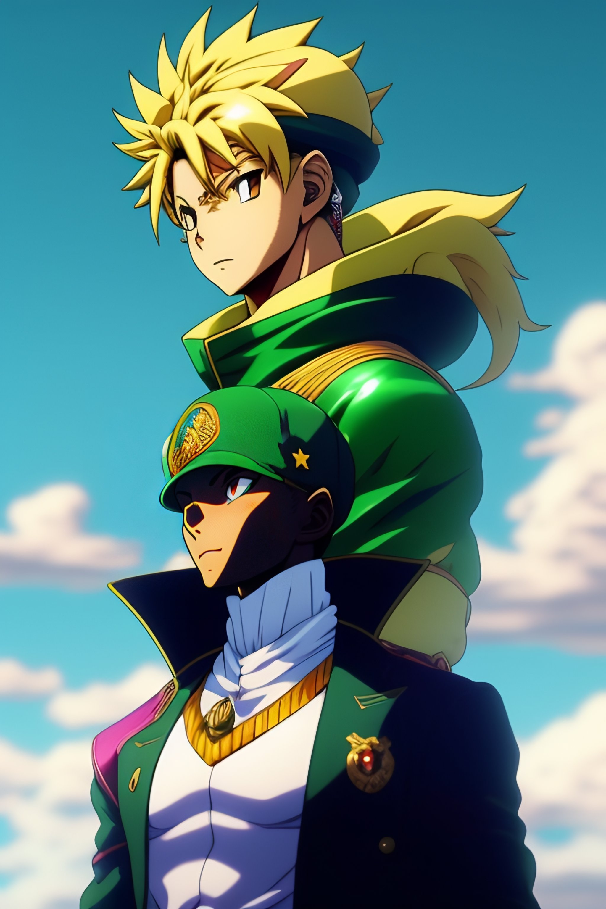 Lexica - Meruem from hunter x hunter in the sky while a storm