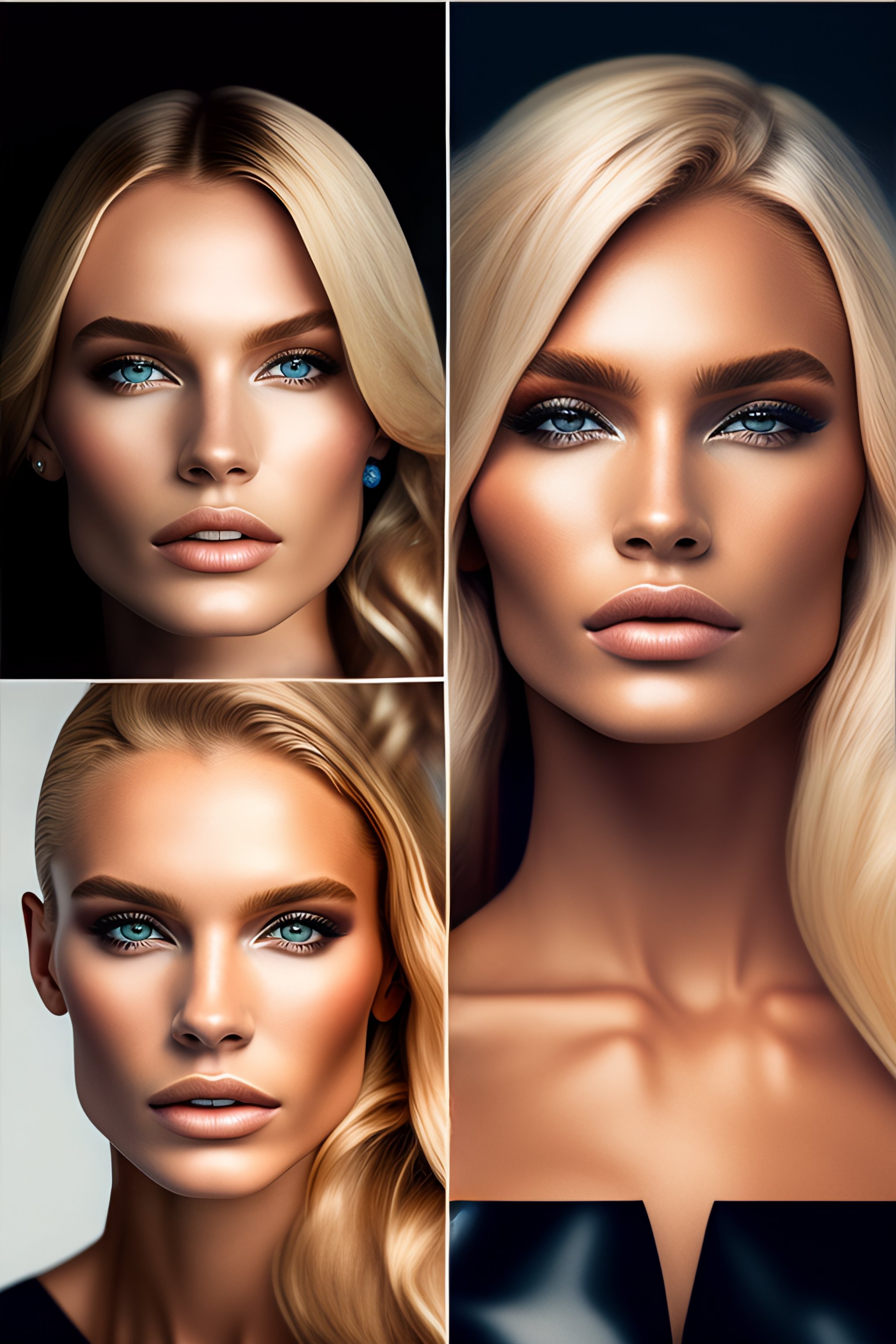 Lexica - Female blond model face shoot