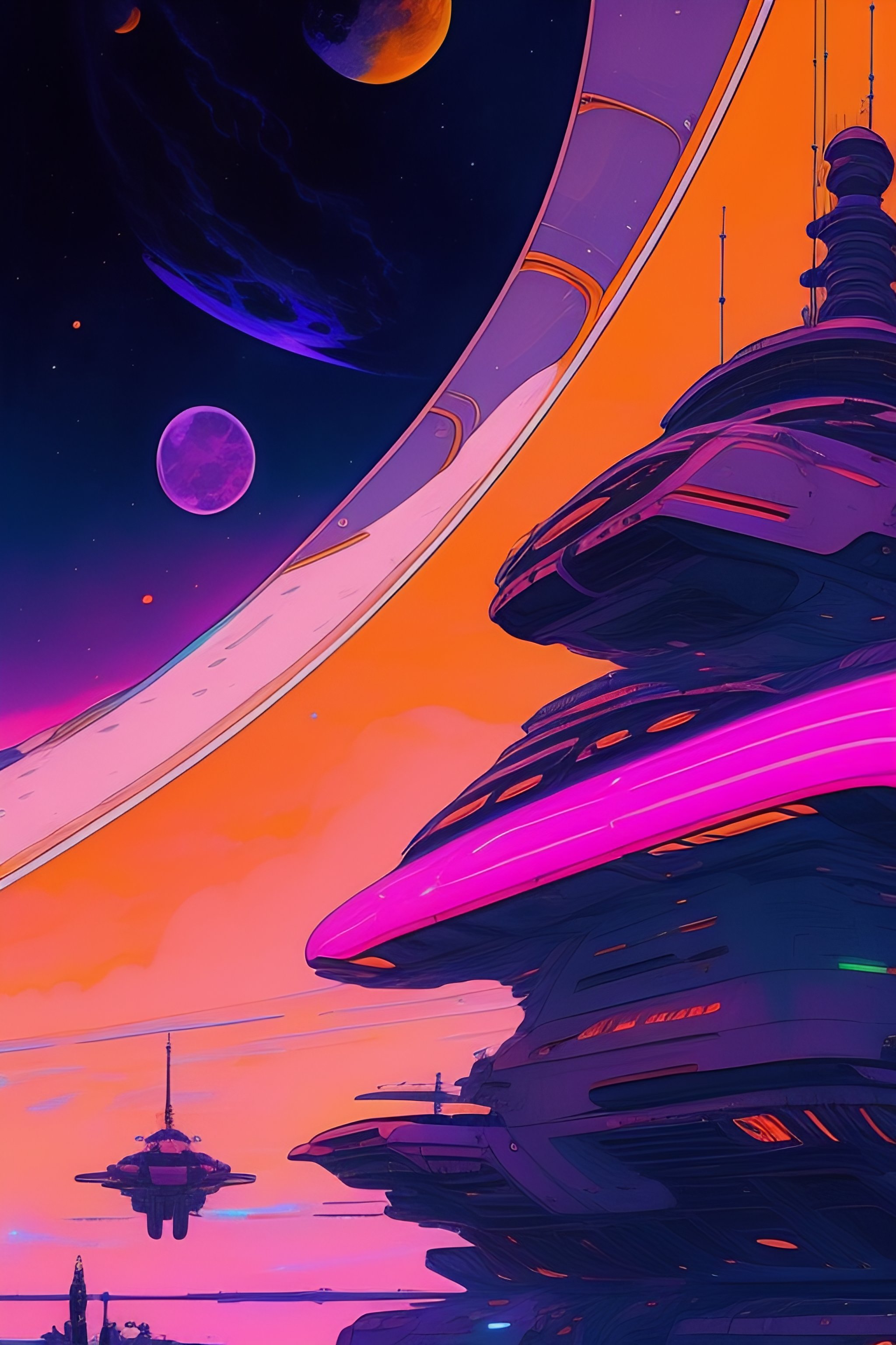 Lexica - Anime style. cluttered starship interior; by kaethe butcher ...