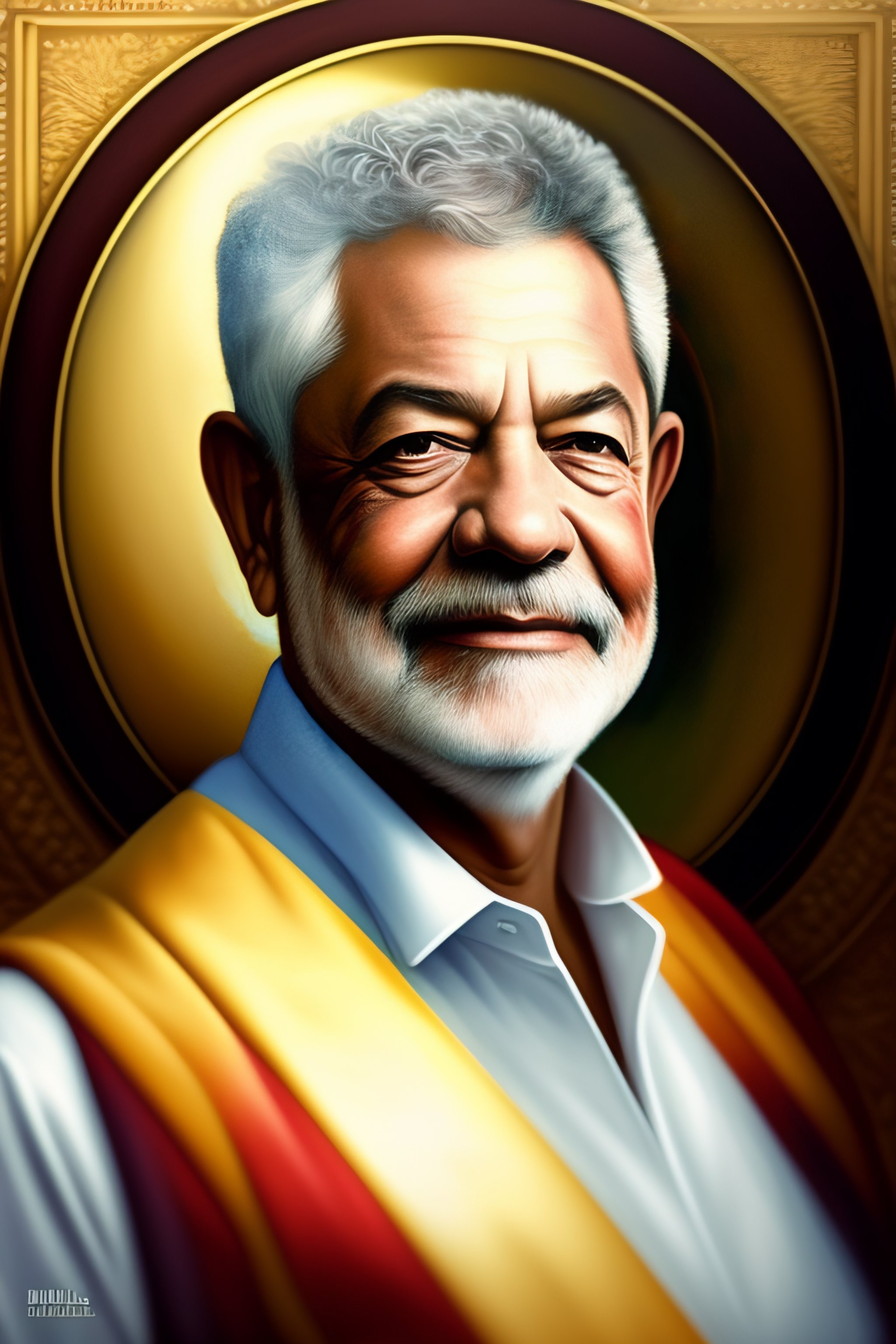 Lexica - Lula Brazilian president as berlesk, portrait, mucha, realistic