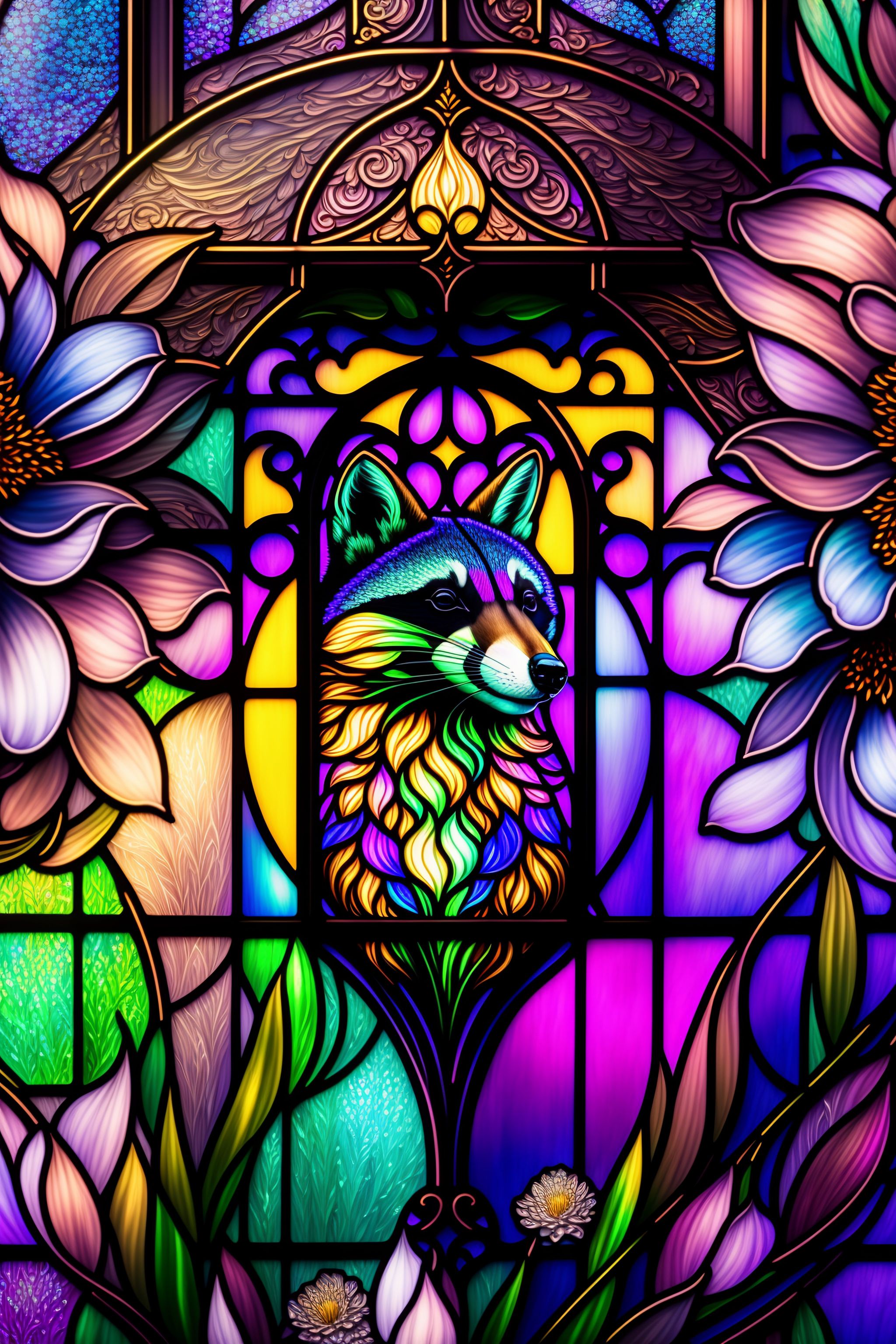 Lexica - Stained glass window design of an overwhelmingly beautiful ...