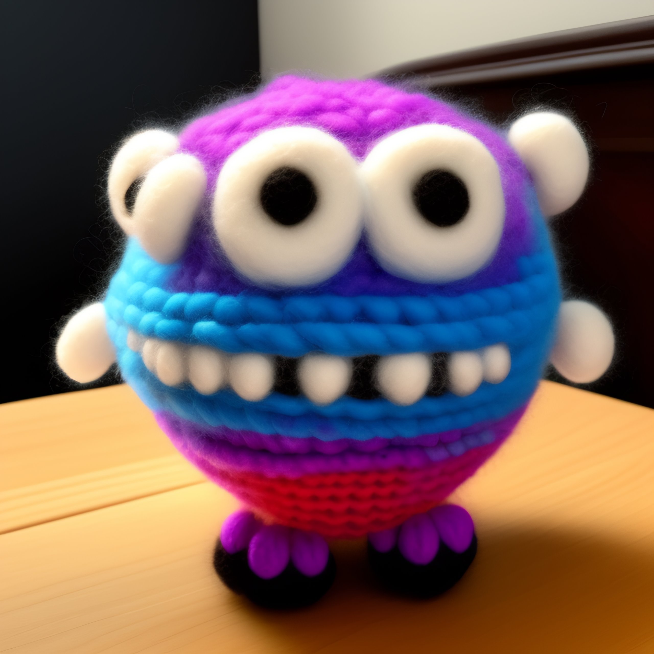 Lexica - Smiling monster made of wool