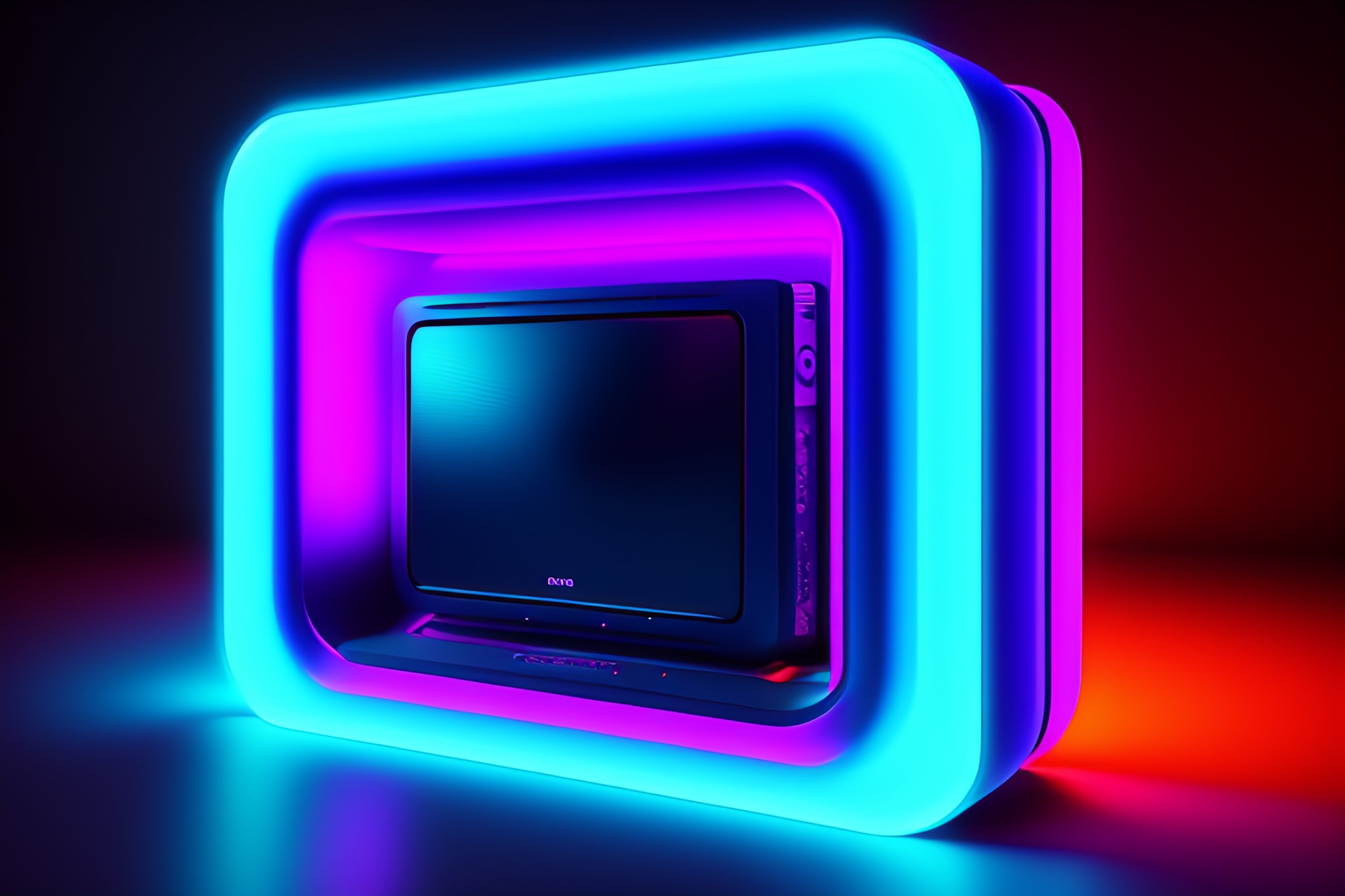 Lexica - Epic neon soundboard, 3D octane render