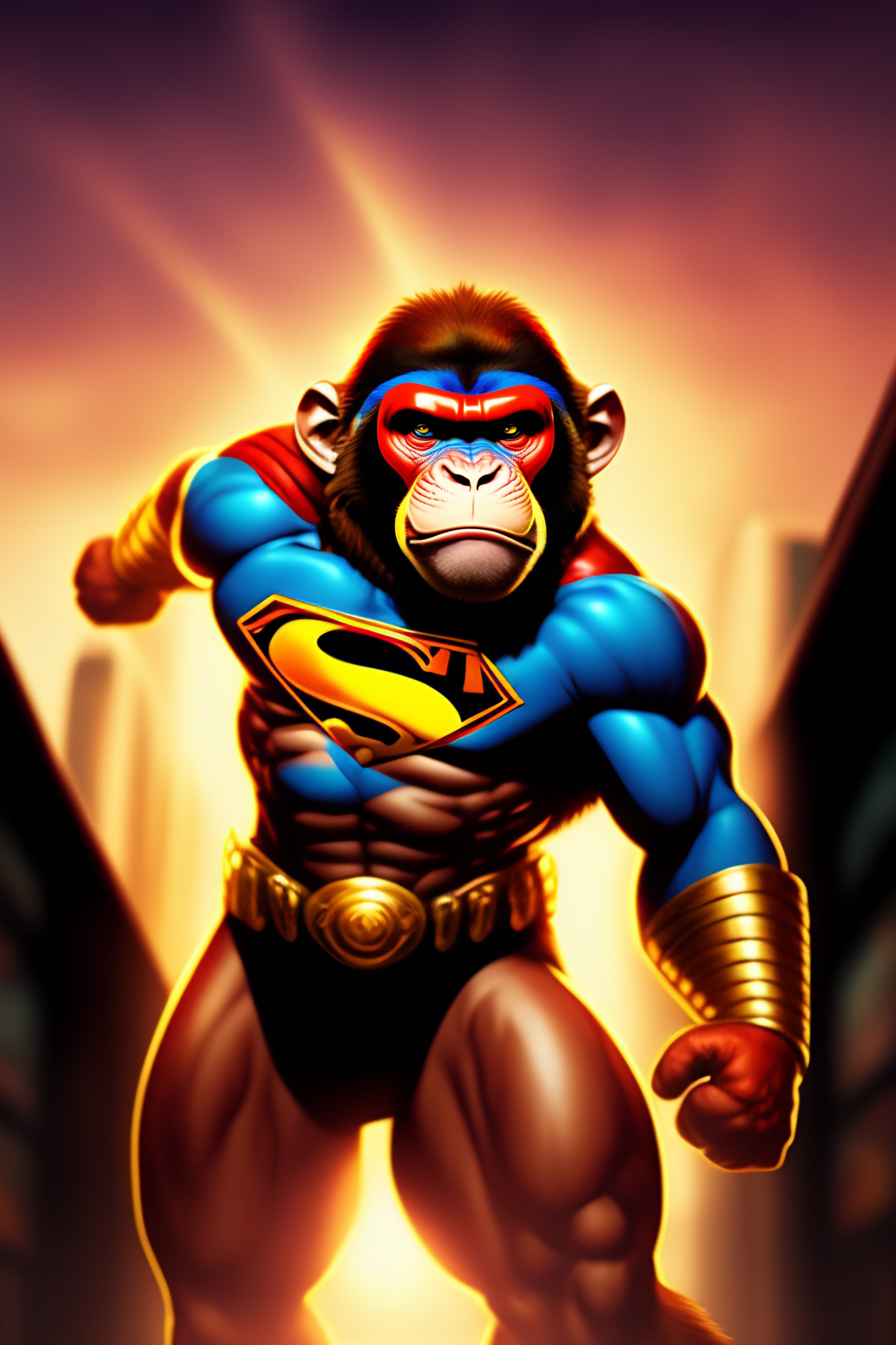 Lexica - Monkey super hero,comic book