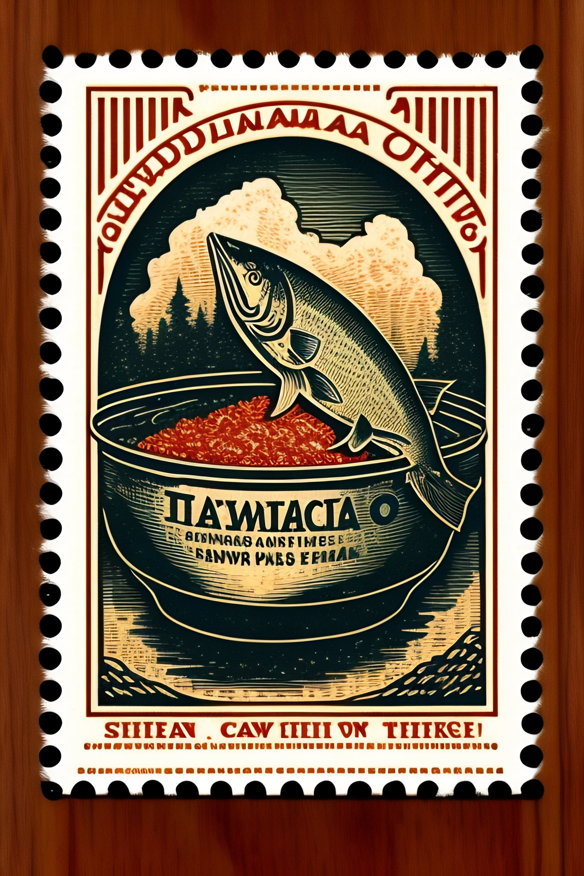 Lexica - Block print of old time Americana hatch show print tuna can ...