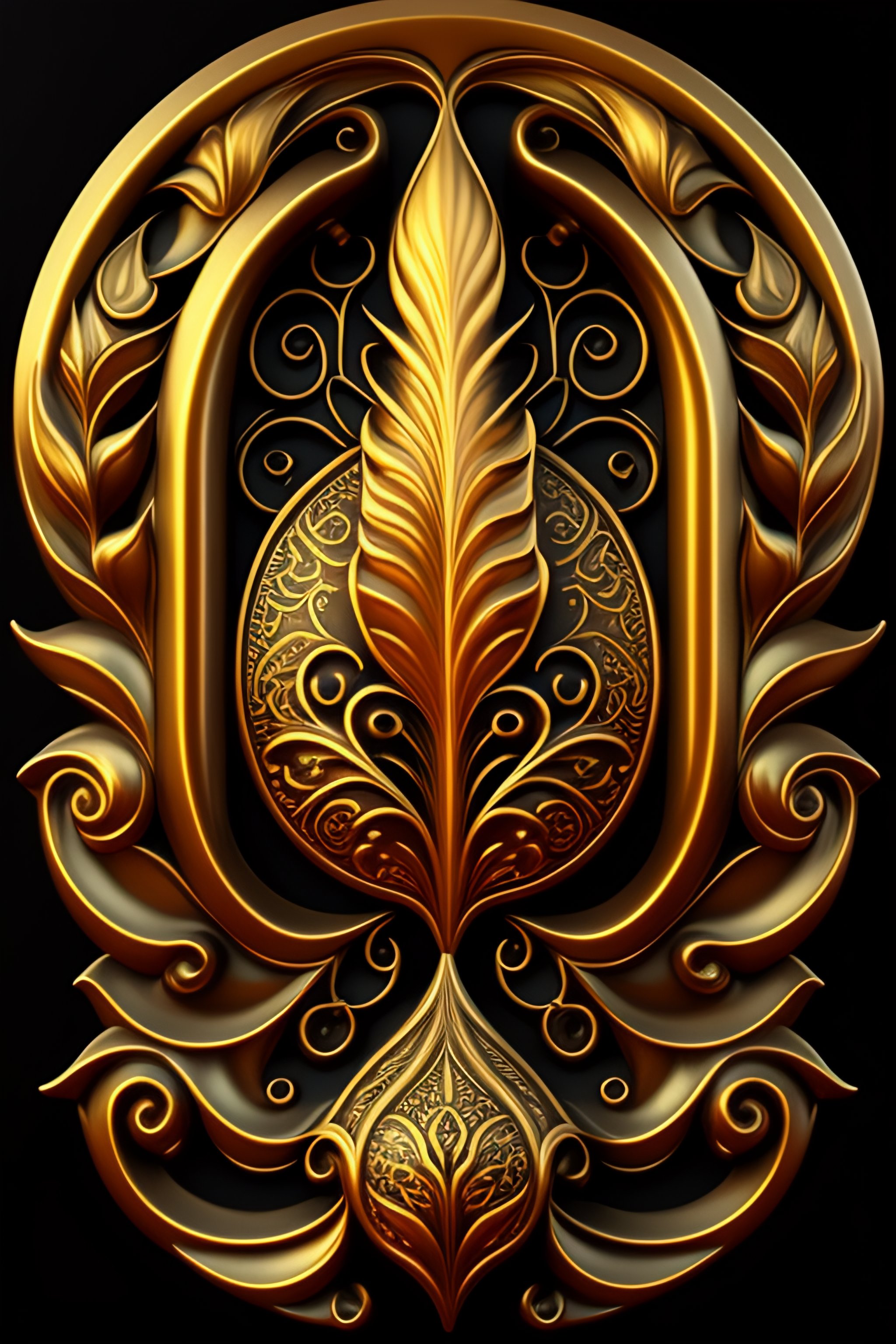 Lexica - Beautiful decorative classical ornamental emblem, sacred mage ...