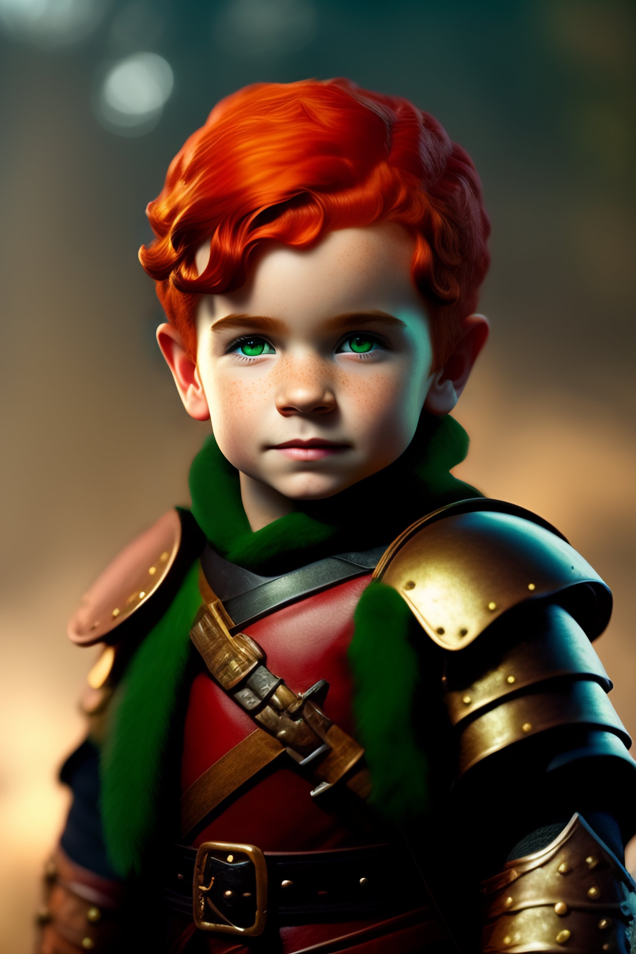 Lexica - A small halfling with red hair, freckles, leather armor, and a ...