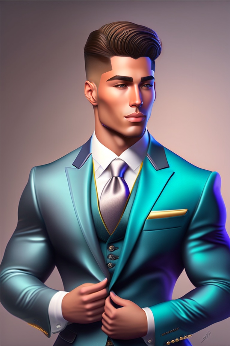 Lexica - A male figure fit, handsome, well dressed and growth oriented ...