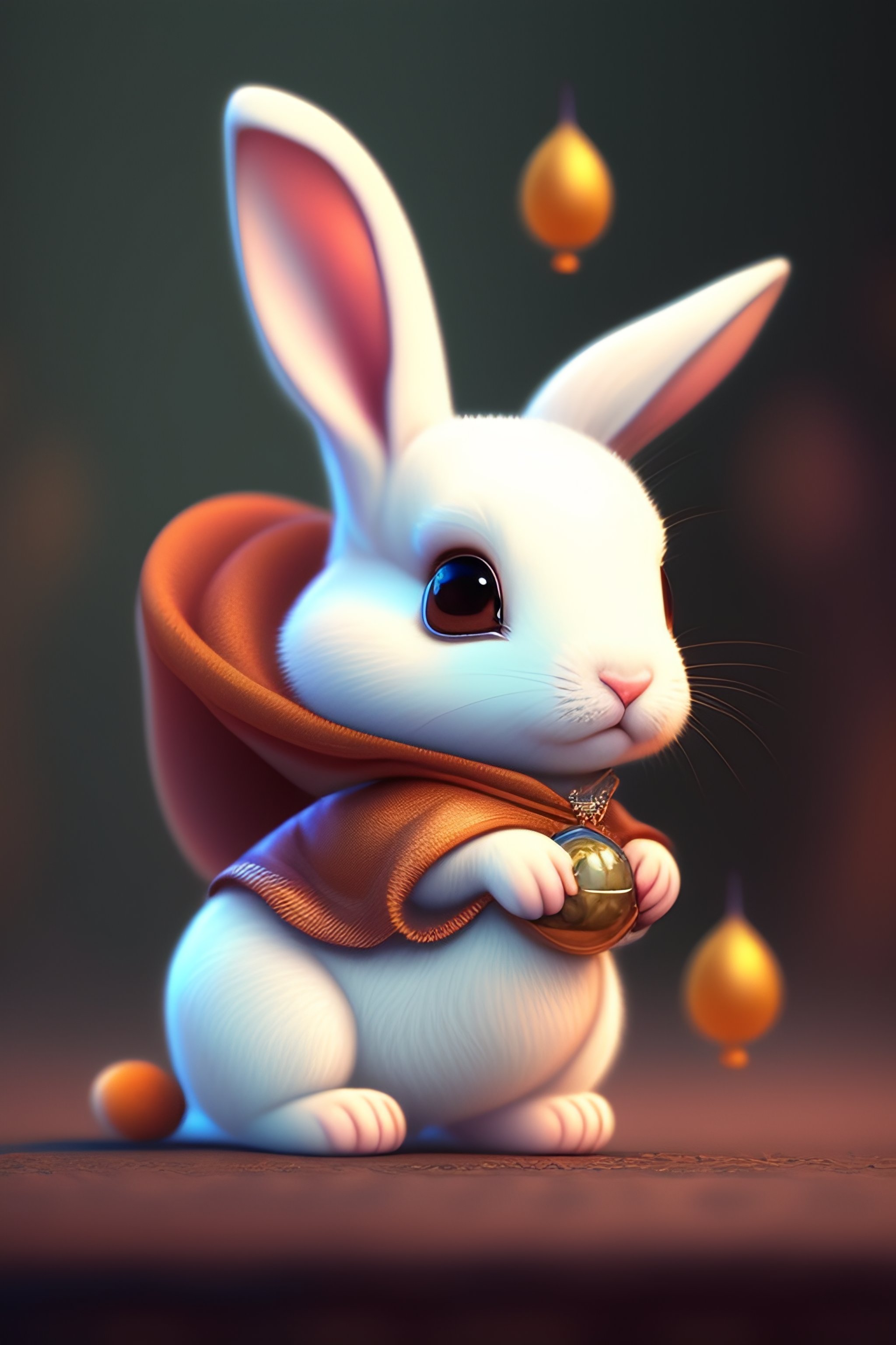 Lexica - Cute and adorable cartoon rabbit baby, fantasy, dreamlike ...