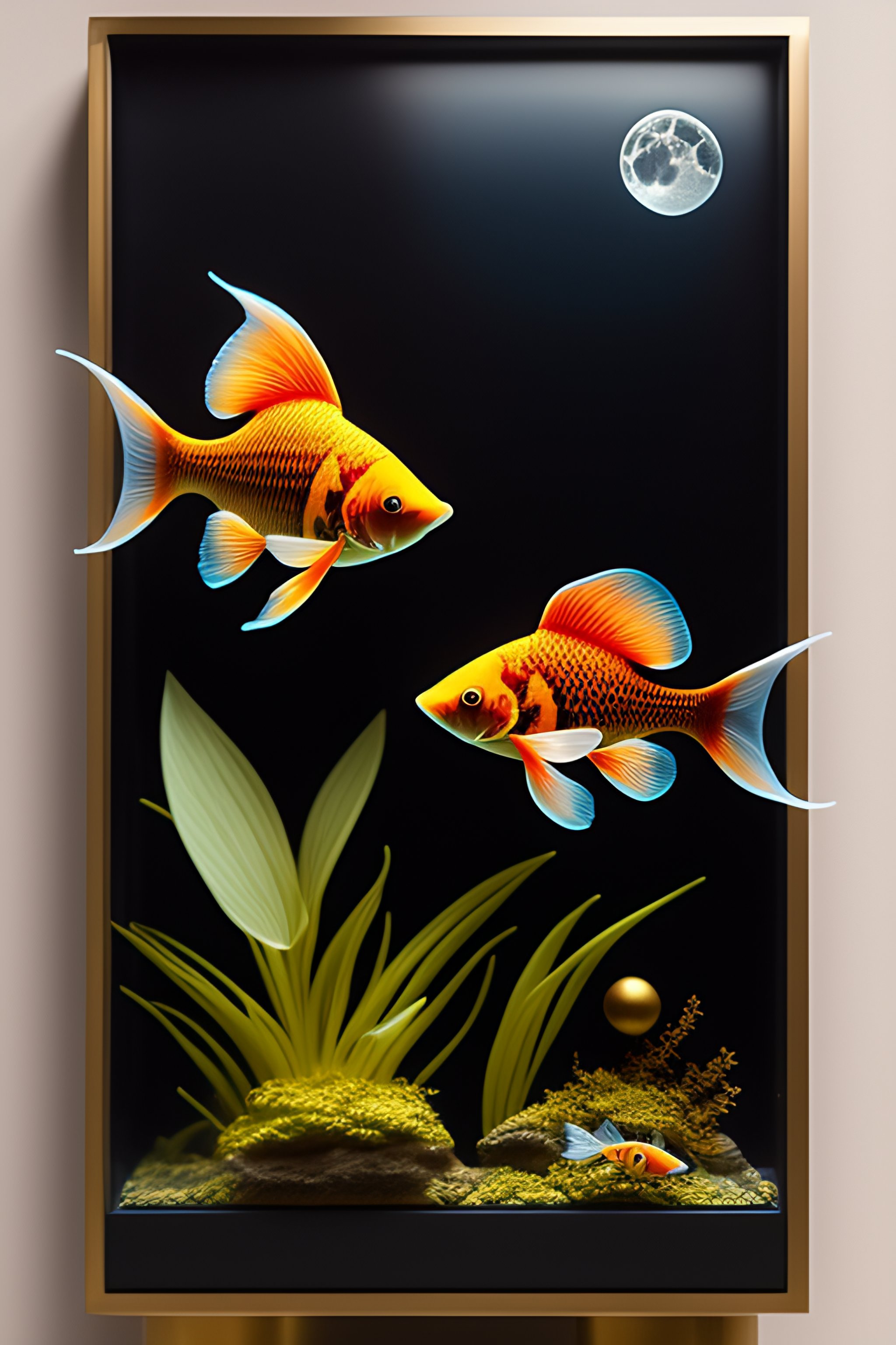 Lexica - A black moon goldfish