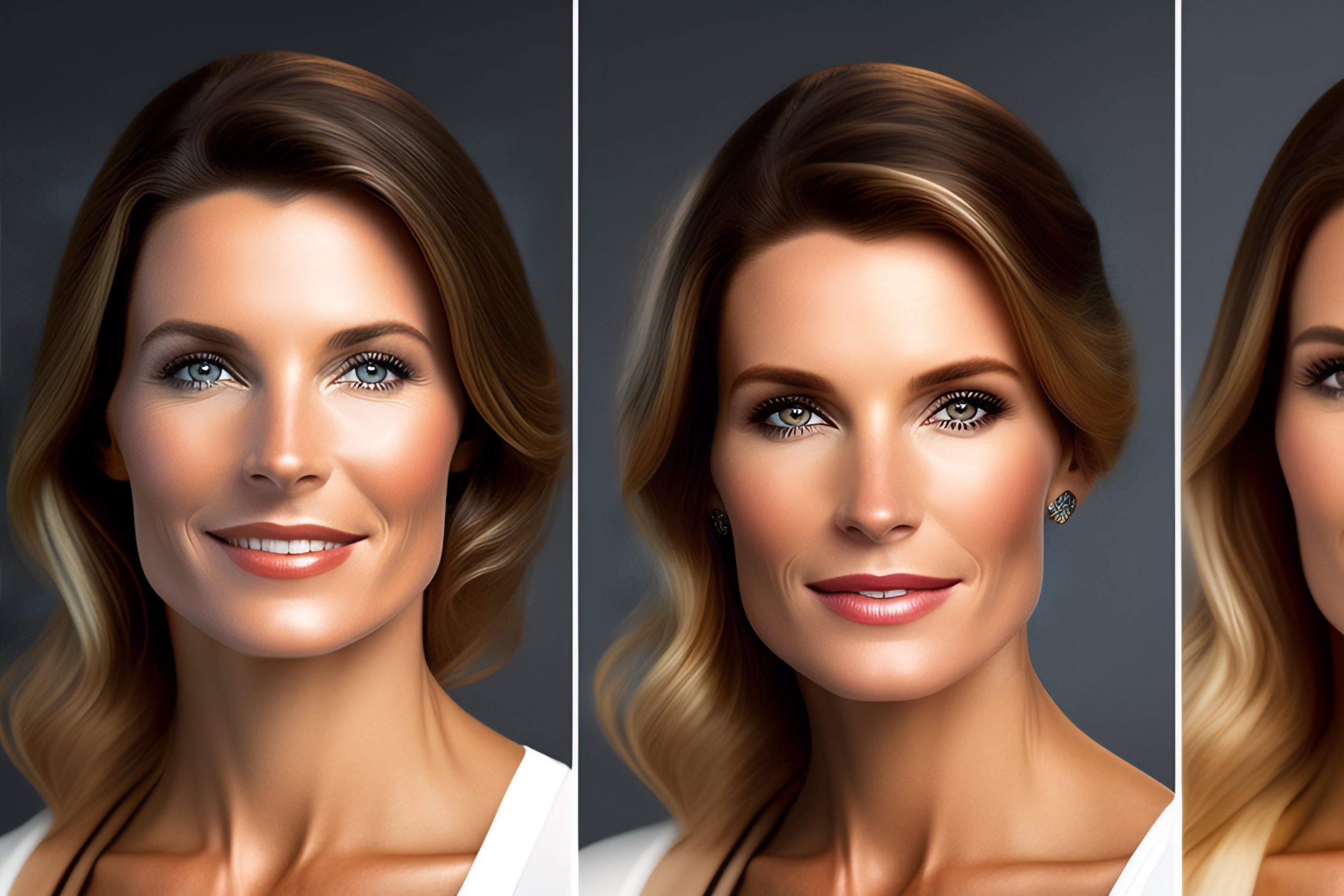 Lexica - A close-up shot of a white woman's face, looking relaxed and ...