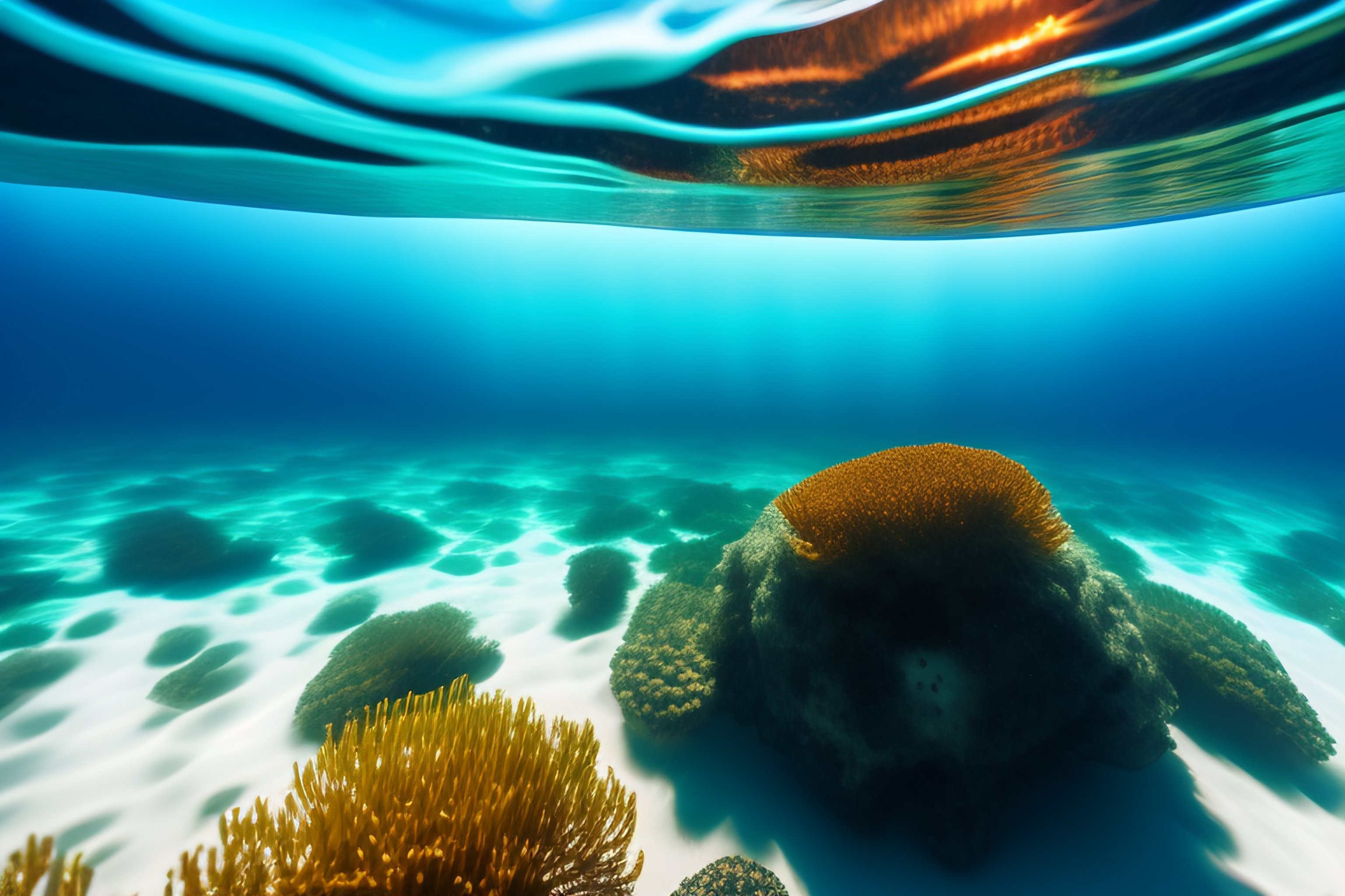 Lexica - Underwater blue ocean, High Quality! professional photography ...