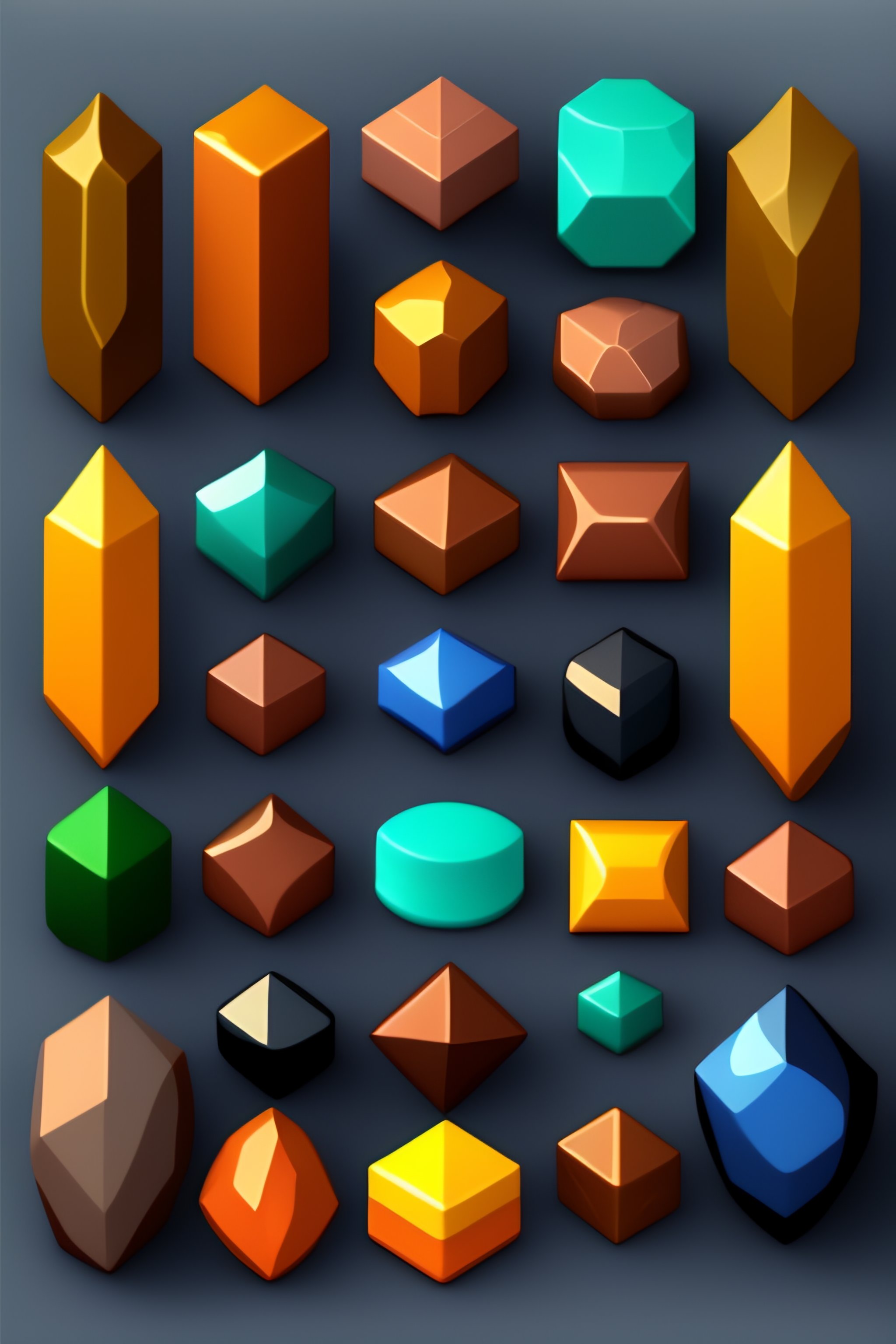 Lexica - A 2 d rock game design asset pack, game assets, stylized rocks ...
