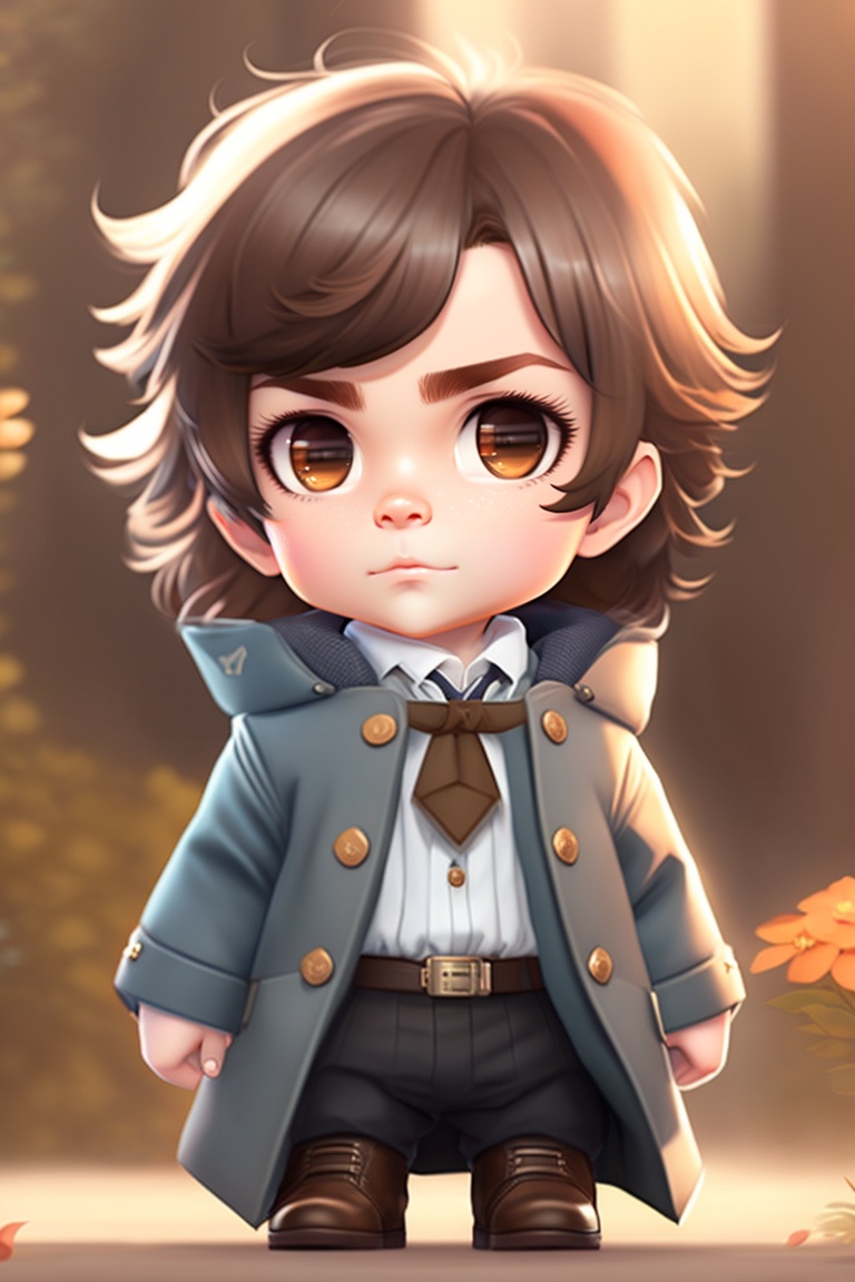 Chibi With Brown Hair Boy