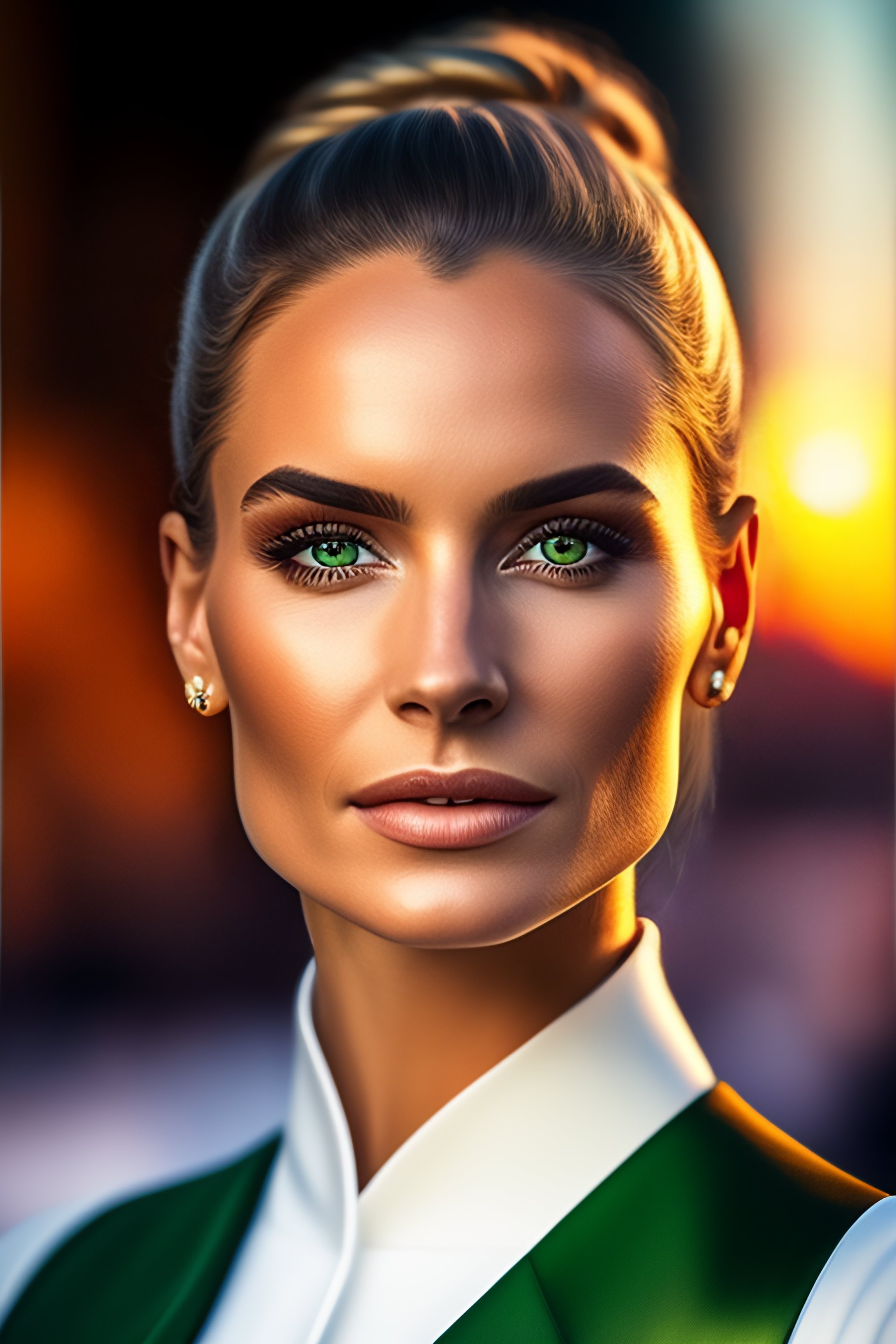 Lexica - A highly detailed cinematic headshot photograph of a beautiful ...