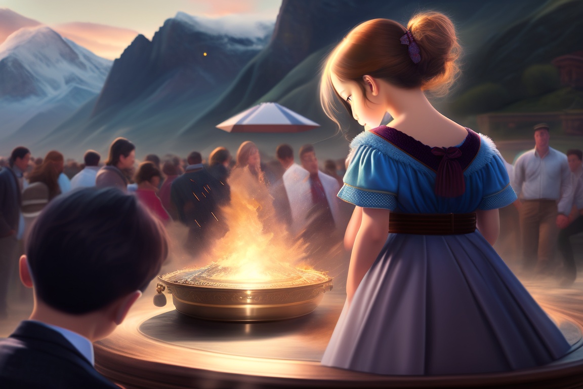 Lexica - A fair girl creating art, and people watching