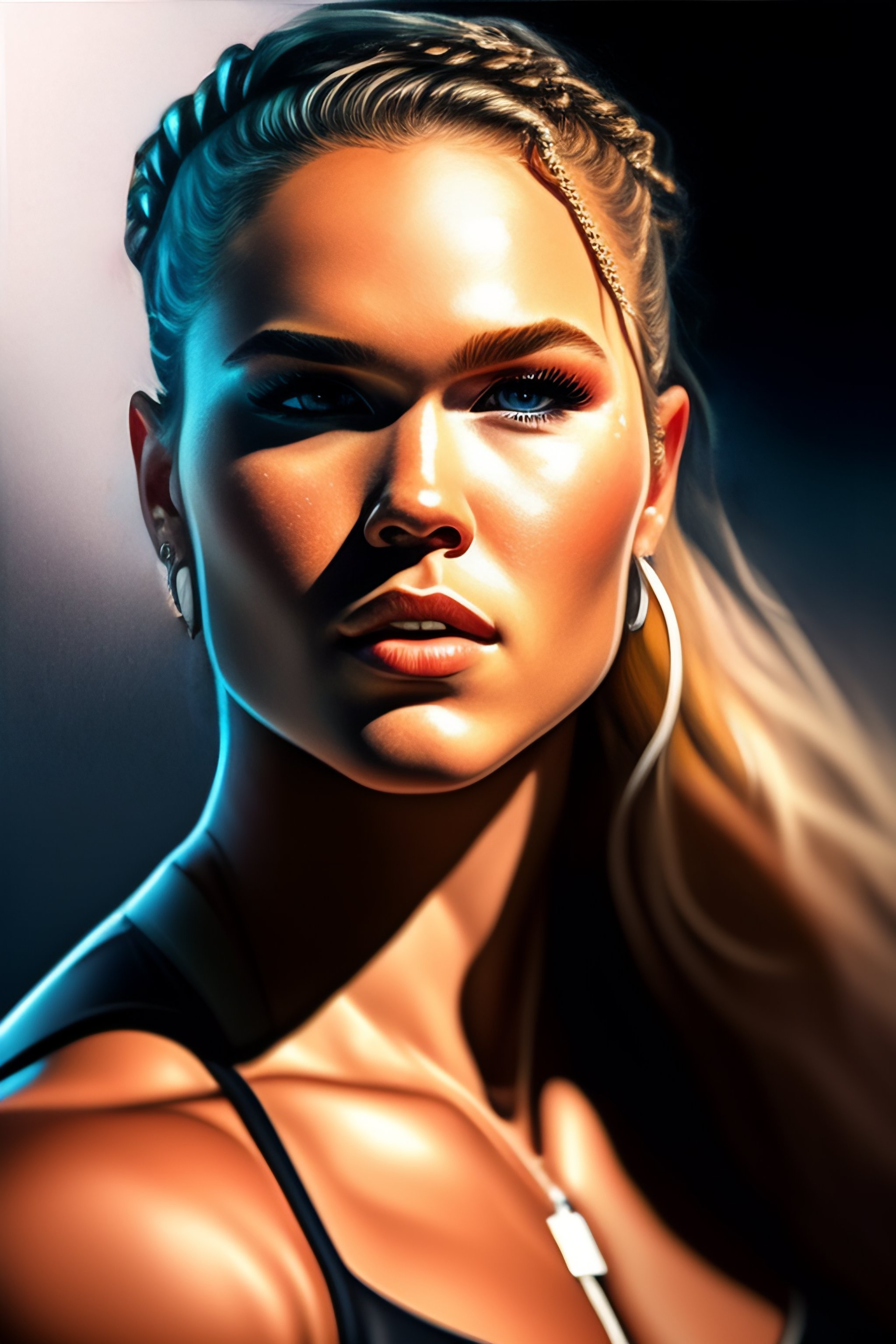 Lexica - Photo of Ronda Rousey in the style of stefan kostic, realistic ...