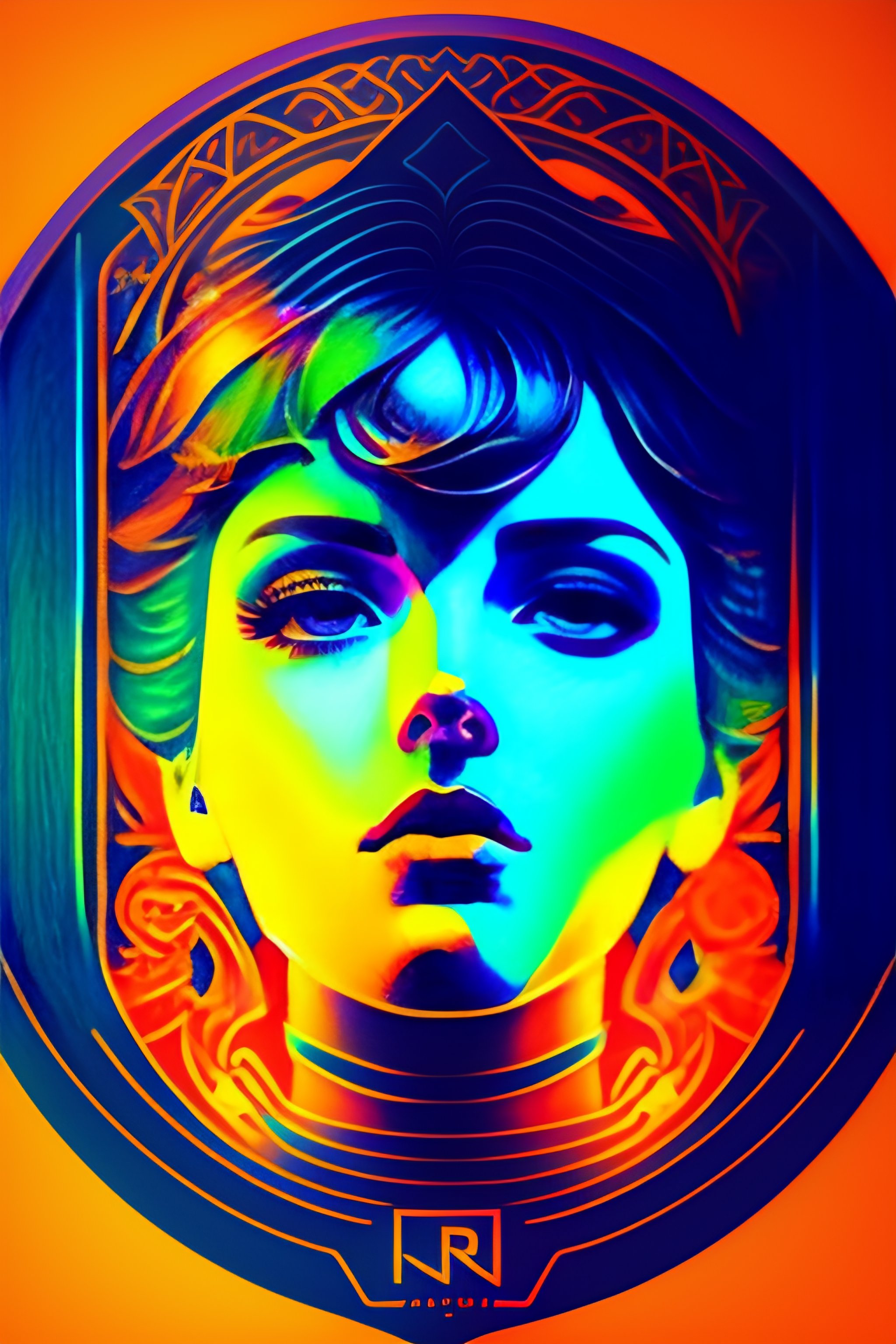 Lexica - Argenta logo art-nouveau style. greek column background; 18mm ...