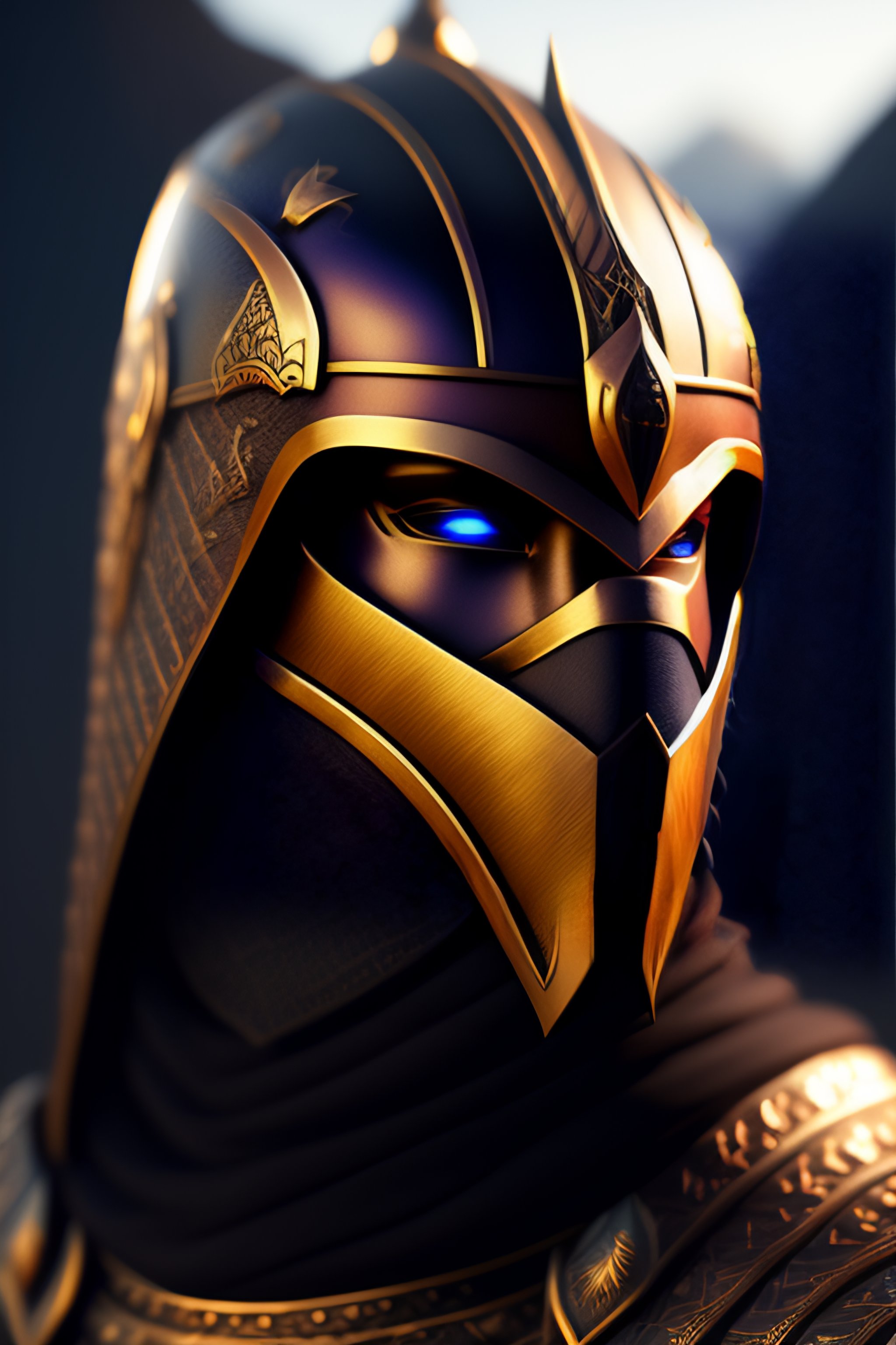 Lexica - Knight warrior helmet skyrim mask illustration character ...