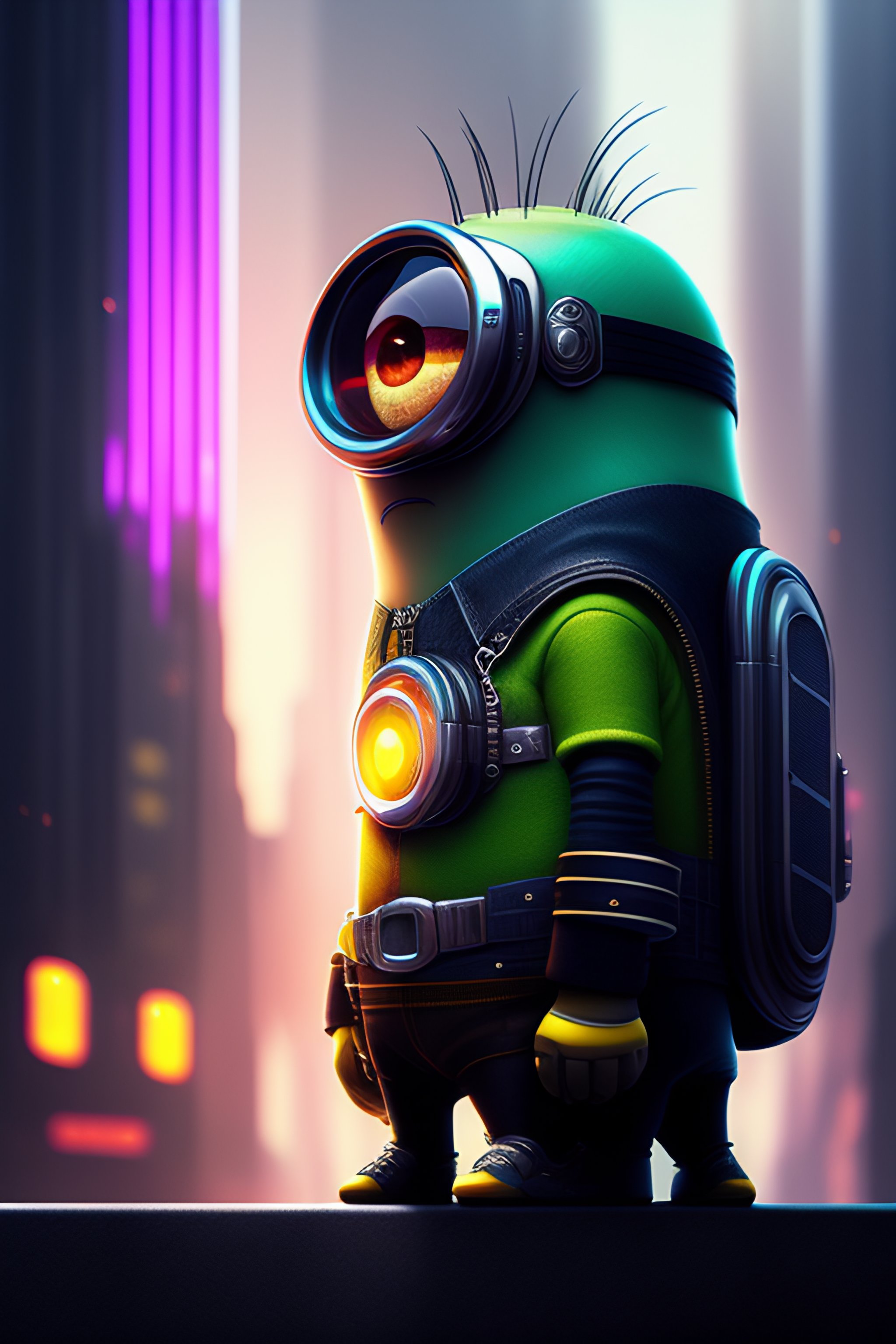 Lexica - Minion in cyberpunk city