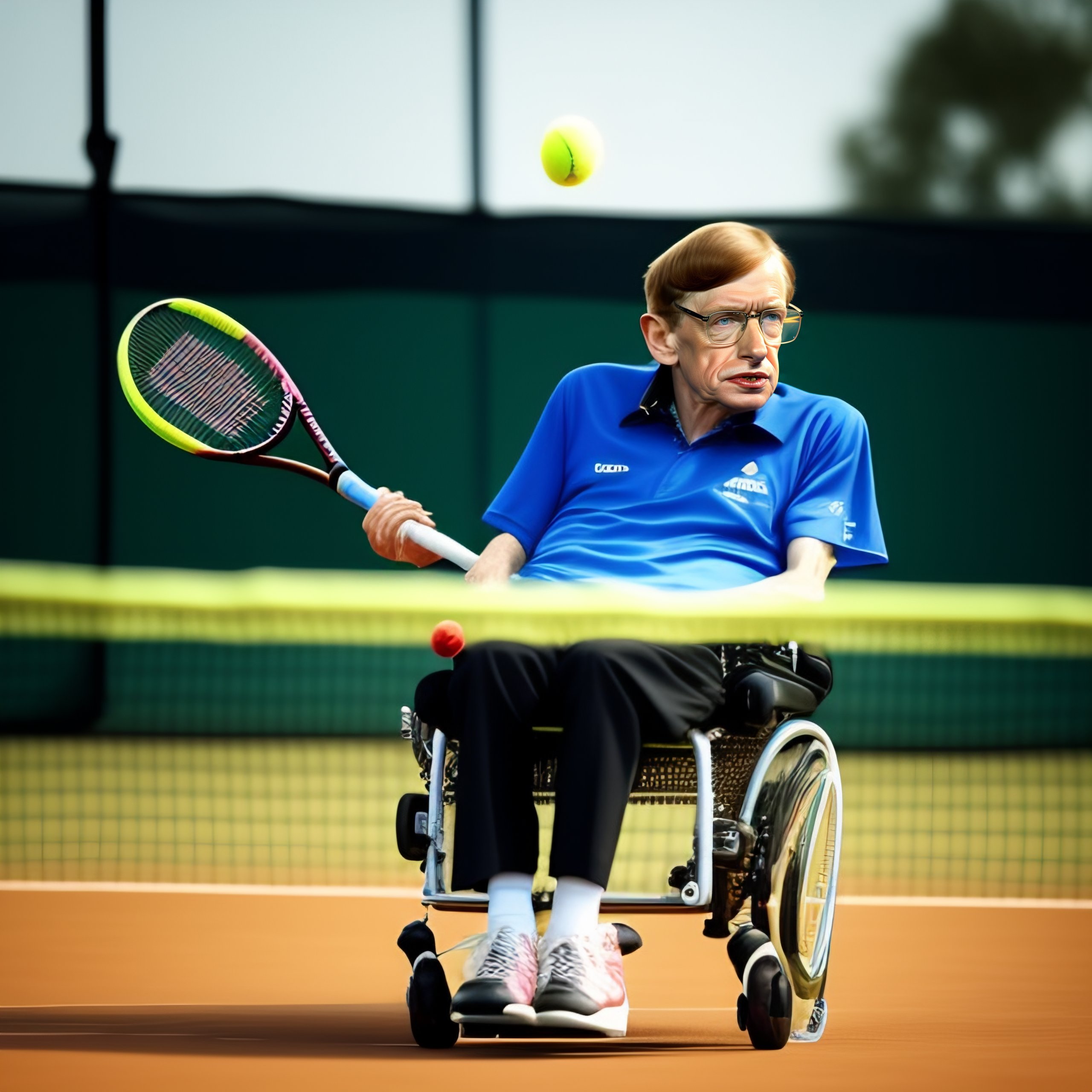 Lexica - Stephen hawking as a pro tennis player