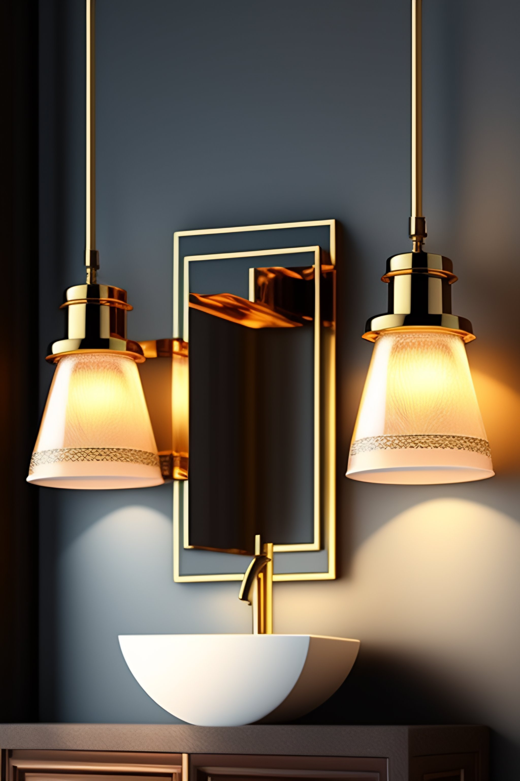 Lexica - 3 light vanity fixture, Japandi design style