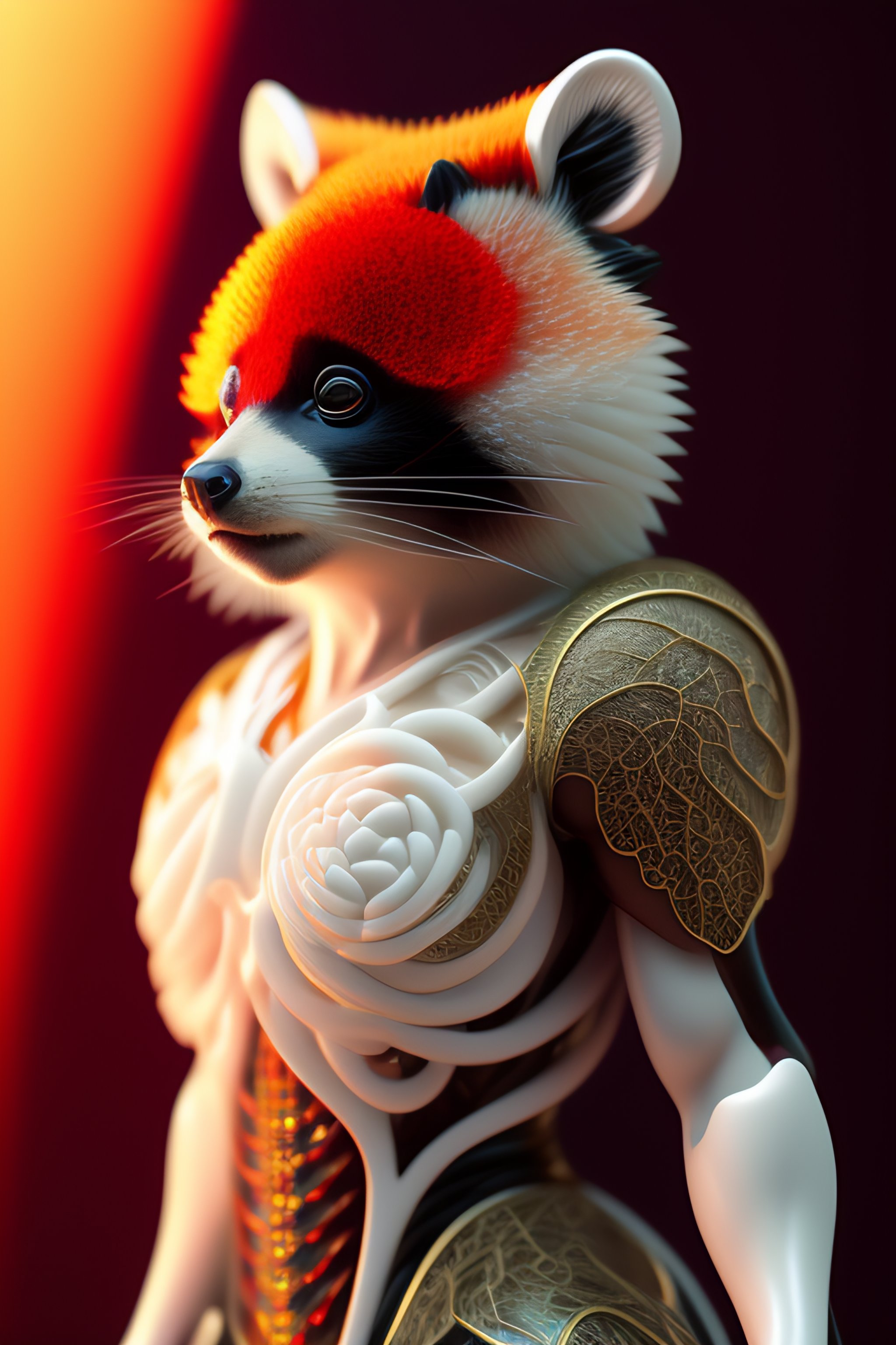 Lexica - Complex 3d render ultra detailed of a male death tanuki ...
