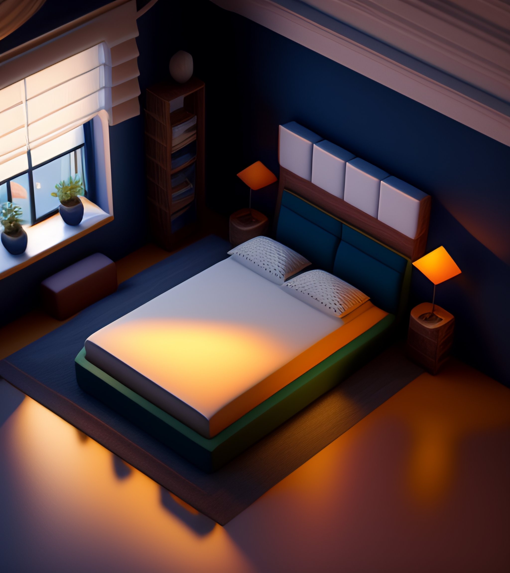 Lexica - Detailed isometric bedroom, unreal engine 5, octane, blender ...