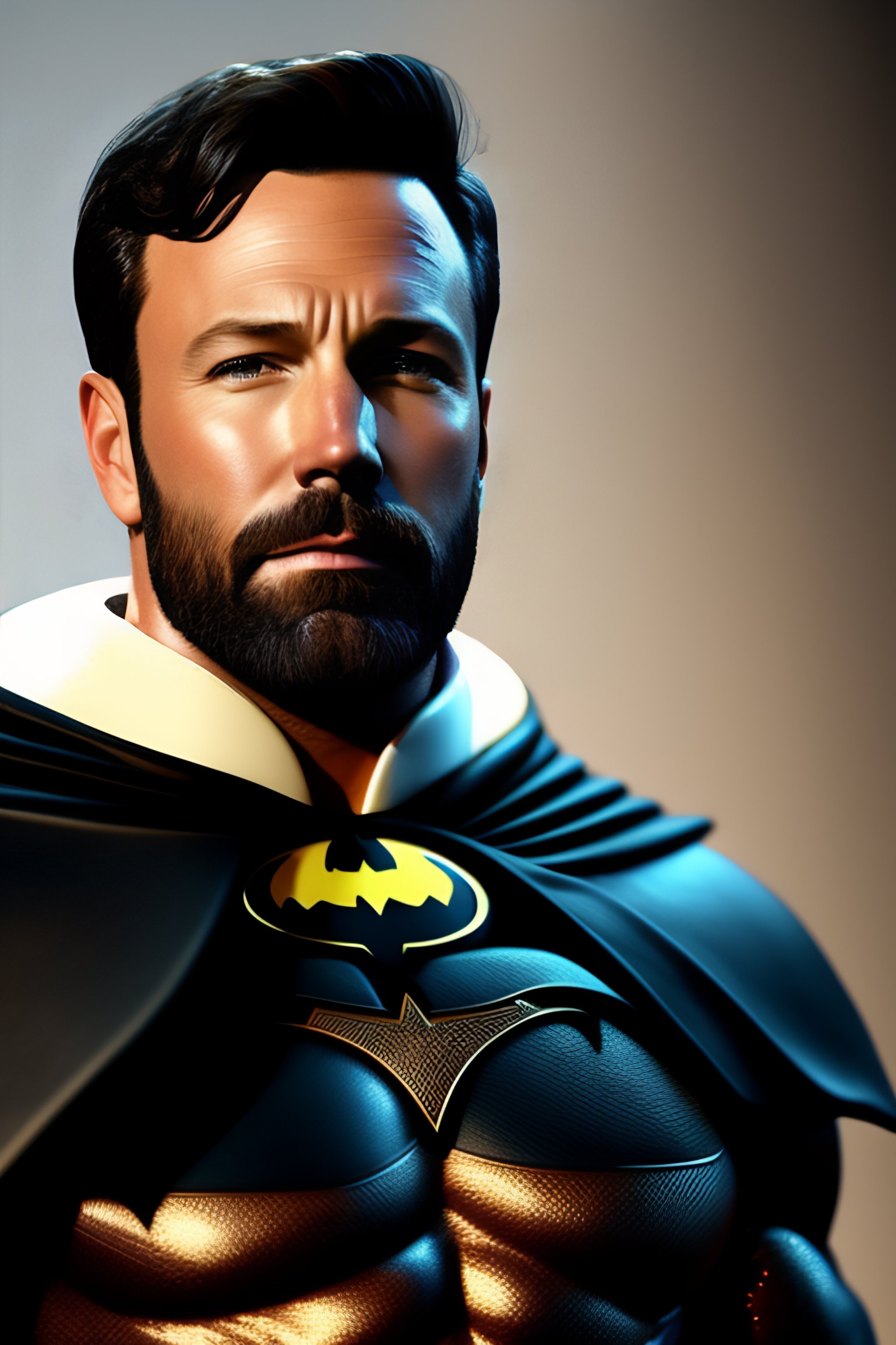 Lexica - Ben Affleck's Batman poses with cape in style of black robotic ...