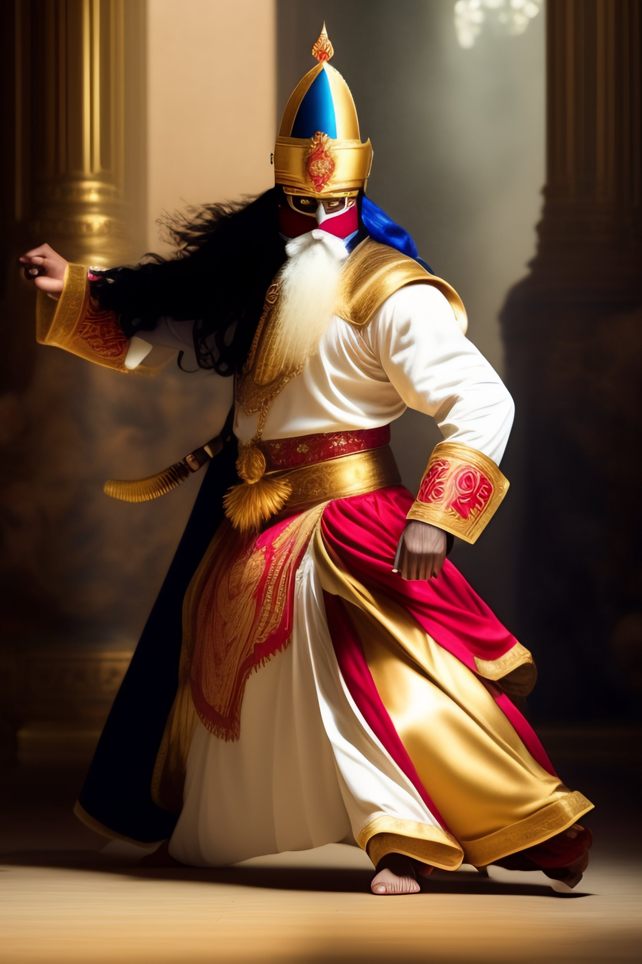 Lexica - Un personnage masqué avec un masque de clow tueur est debout ...