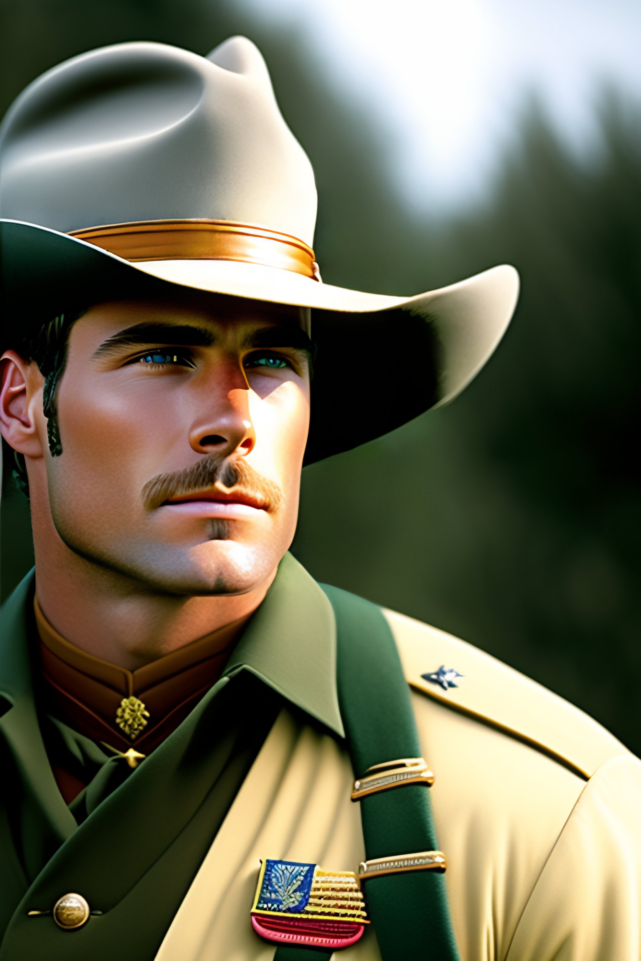 Lexica - Blonde duke of the American midwest park ranger officer ...