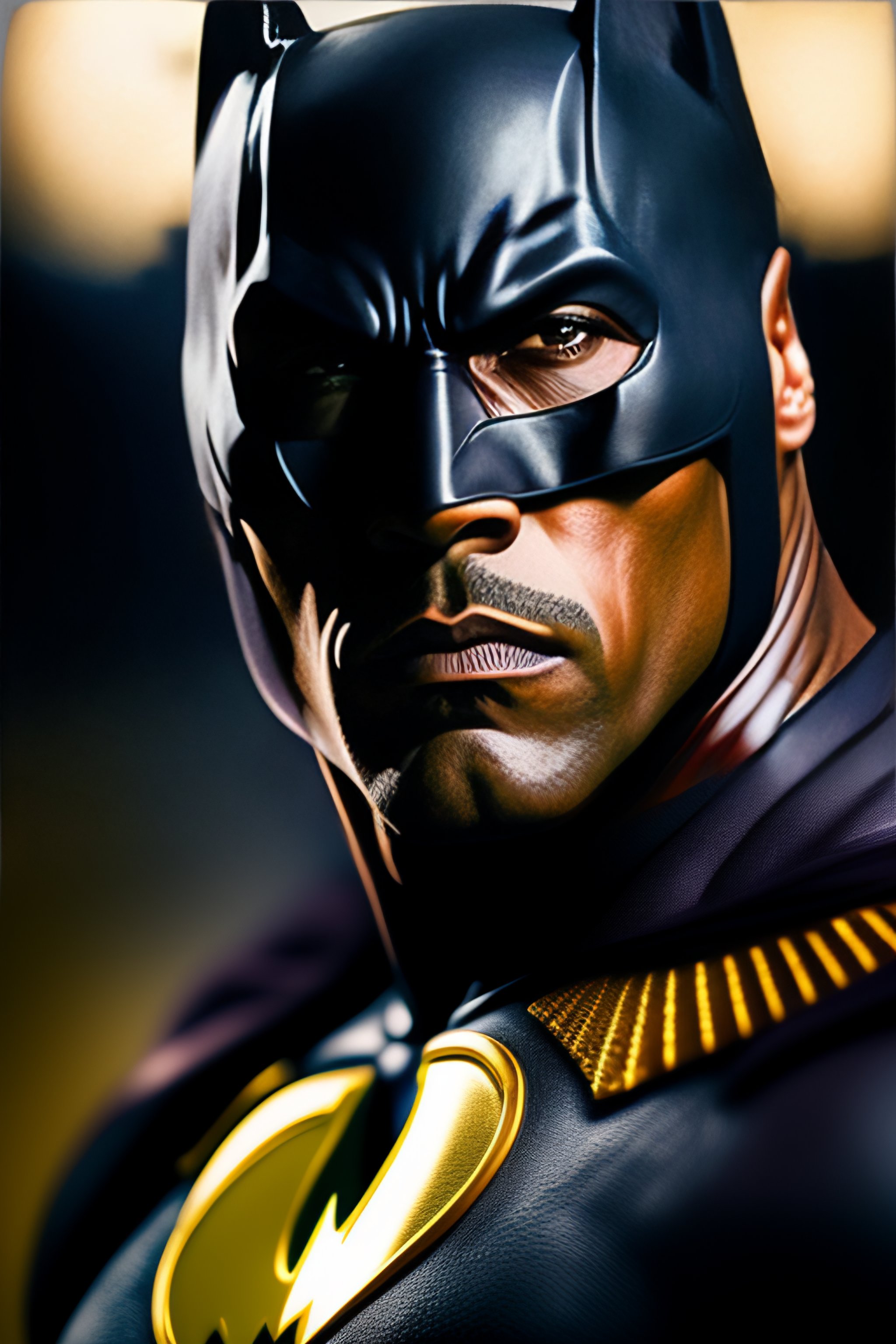 Lexica - Portrait of dwayne johnson as batman, photograph, natural ...