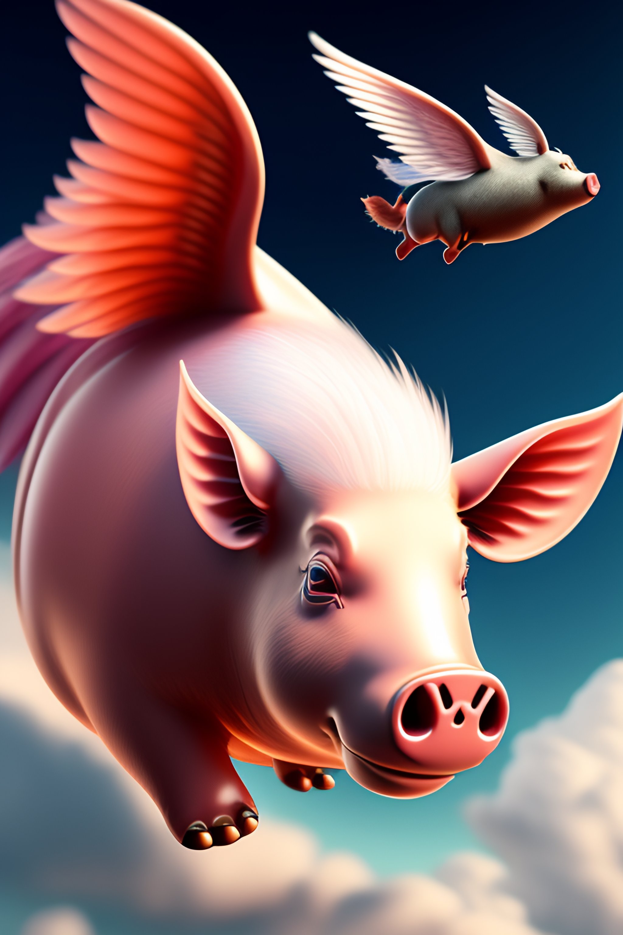 Animated Flying Pig