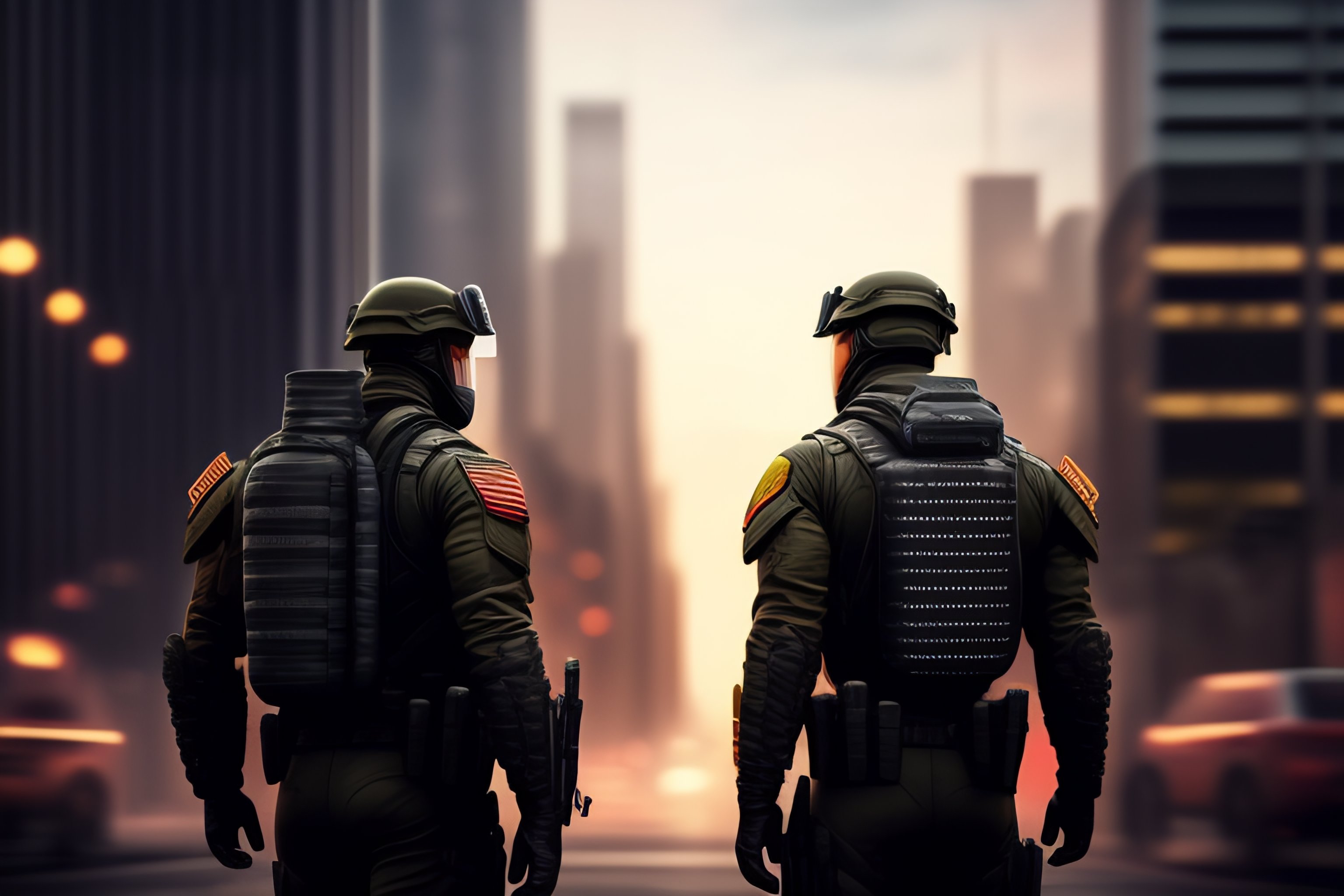 Lexica - Elite soilder guarding a modern city